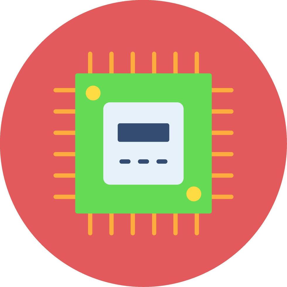 Processor Flat Circle Icon 37439709 Vector Art at Vecteezy