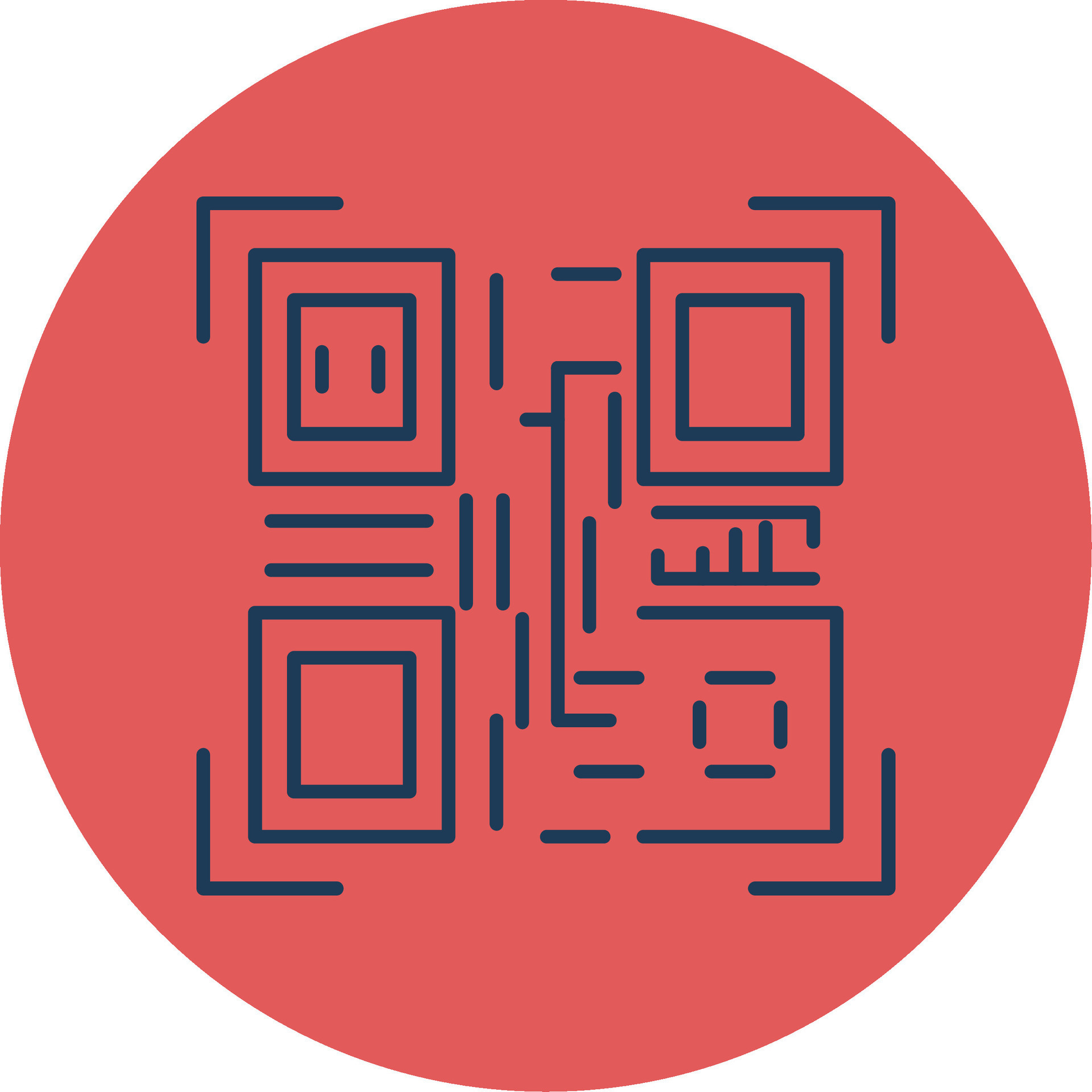 Qr Code Flat Circle Icon 37441829 Vector Art at Vecteezy