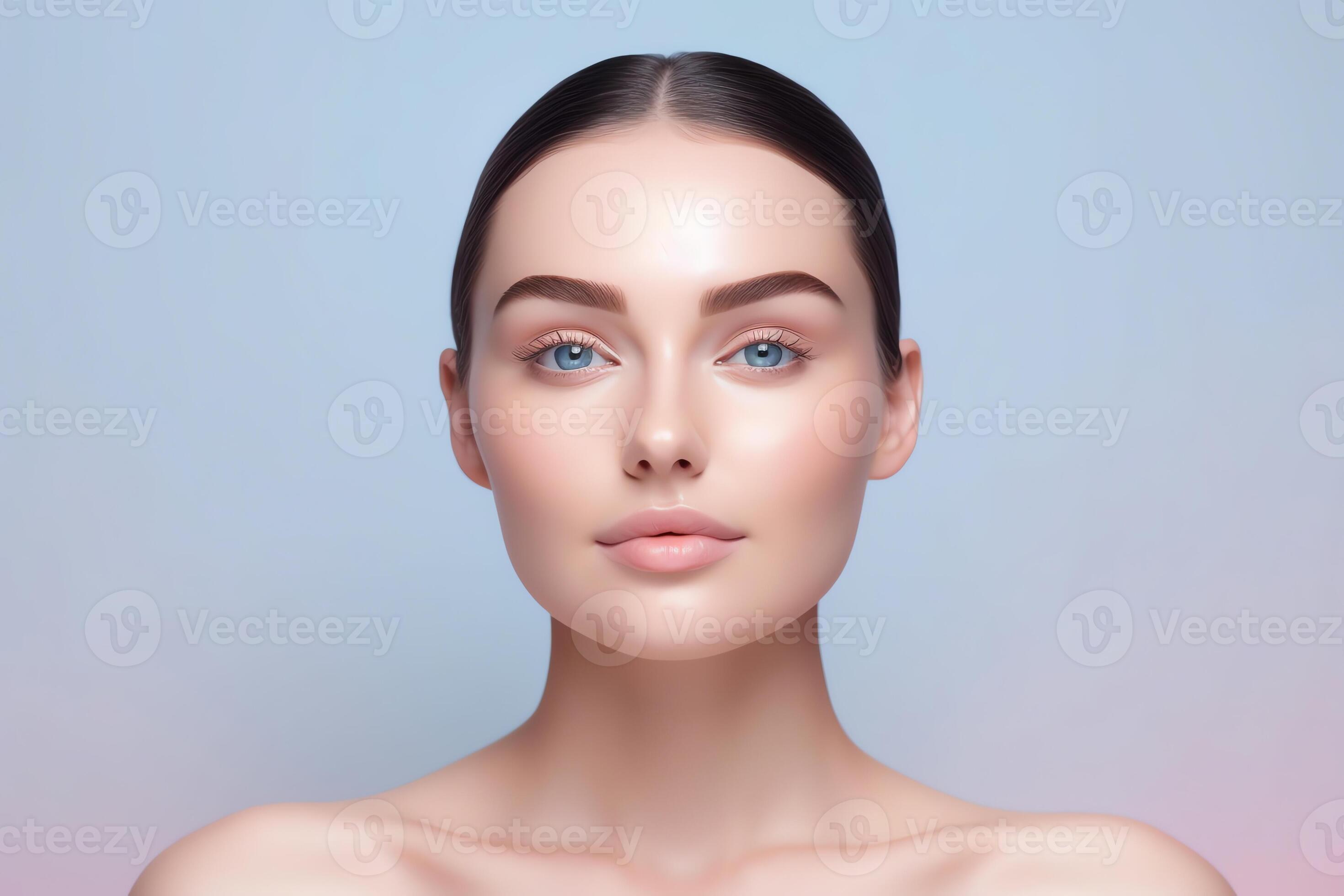 AI Generative Close up portrait of beautiful young woman isolated on ...