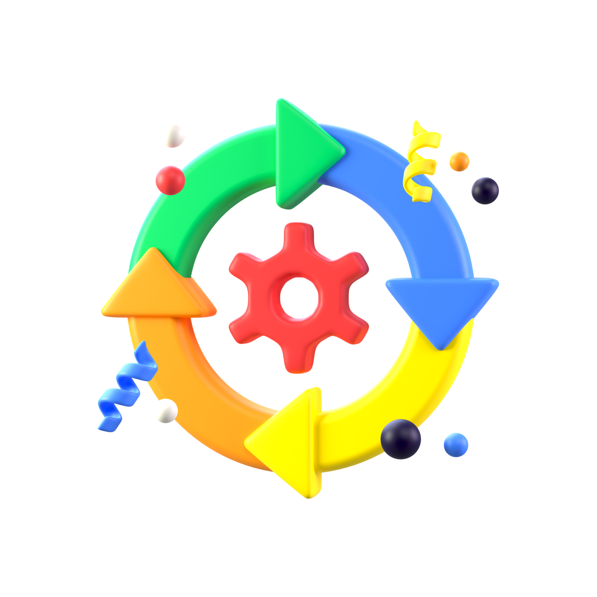 3d icon of work process icon in PNG transparent 37448770 PNG