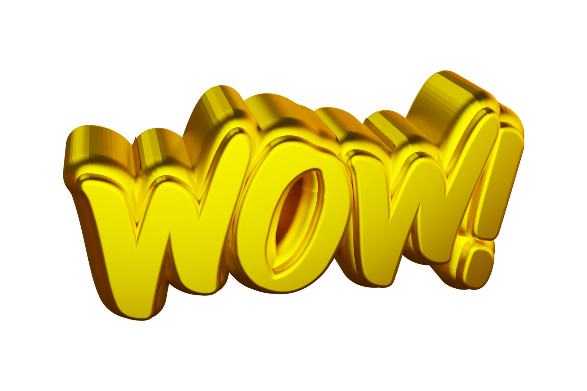 Wow 3d rendered comic text 37448813 PNG