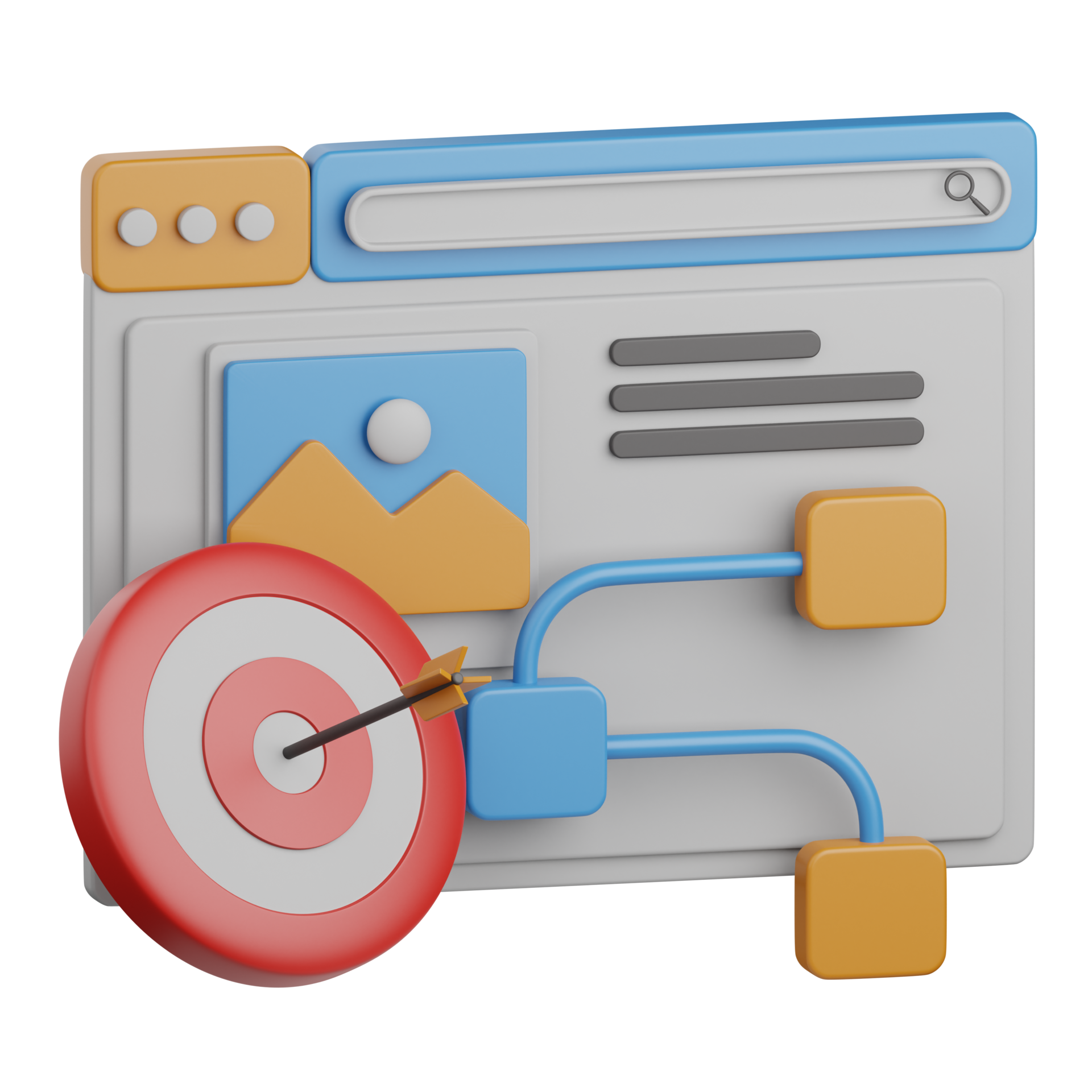 3d Rendering Web Strategy Isolated Useful For Seo Website Internet Optimization And Other