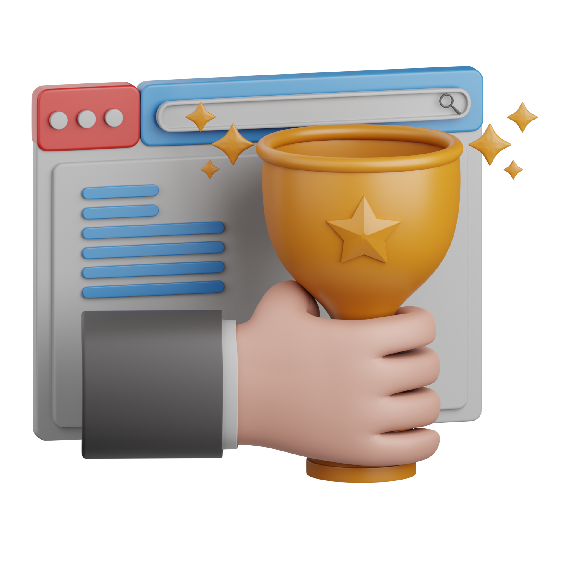 3d Rendering Web Award Isolated Useful For Seo Website Internet Optimization And Other