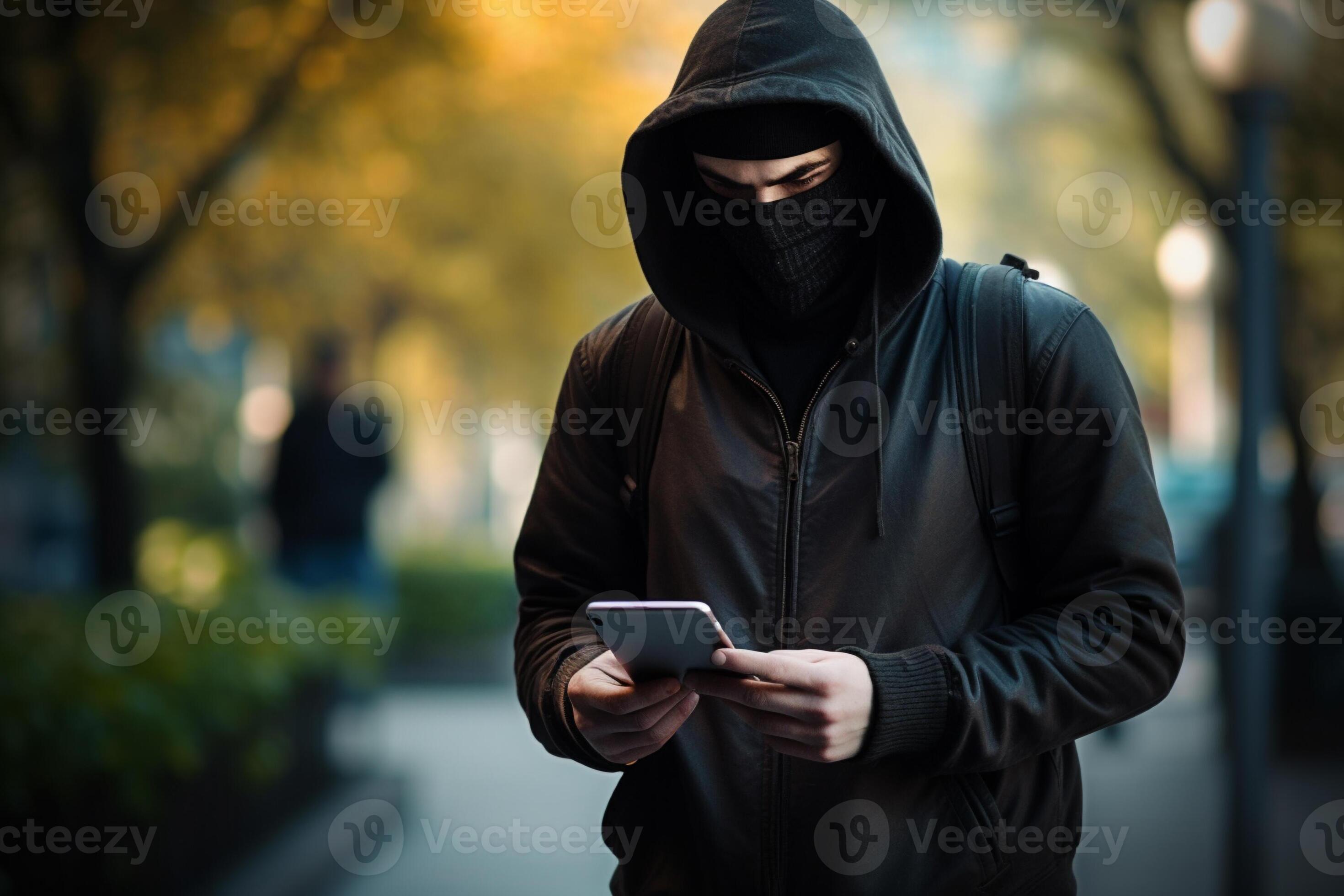 AI generated hacker hacking the phone systems bokeh style background with generative ai 37475259 ...