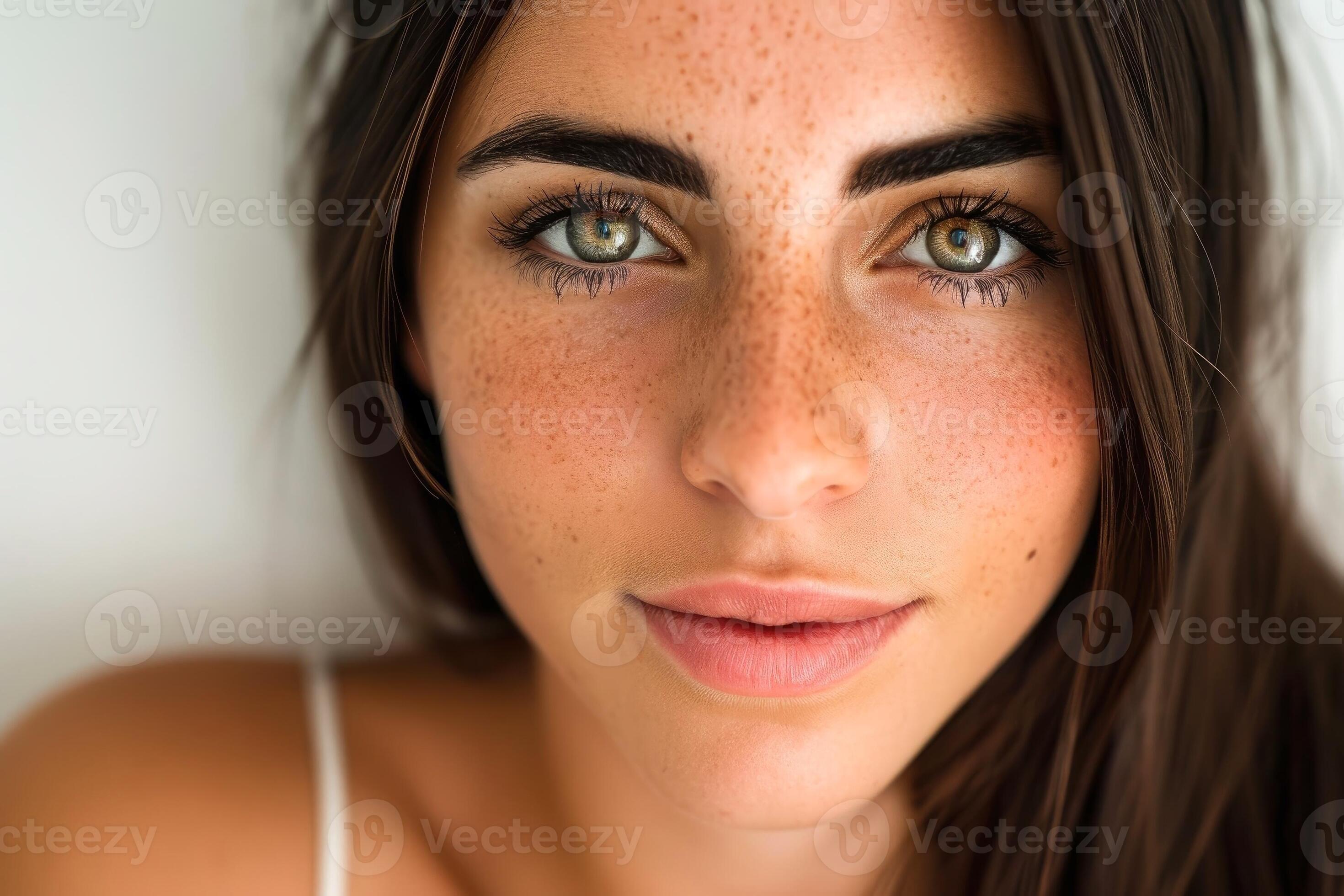 Ai Generated Close Up Portrait Of A Thoughtful Beautiful Woman Ai