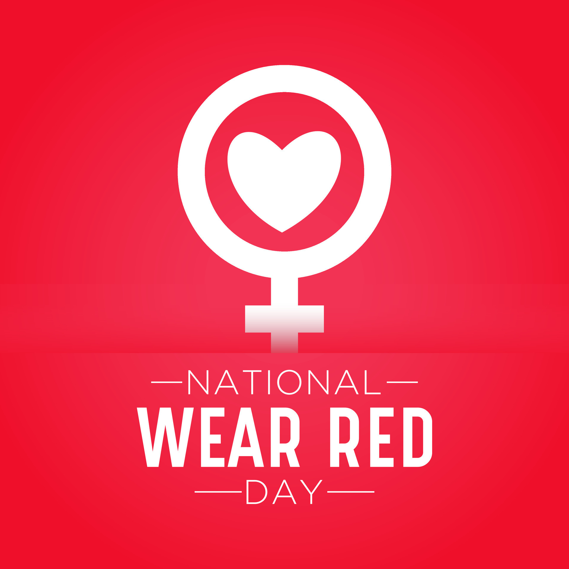 National Wear Red Day Celebrated Every Year On February 2 Vector