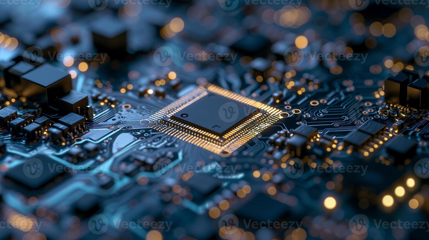AI generated Central Computer Processors CPU concept, Motherboard ...