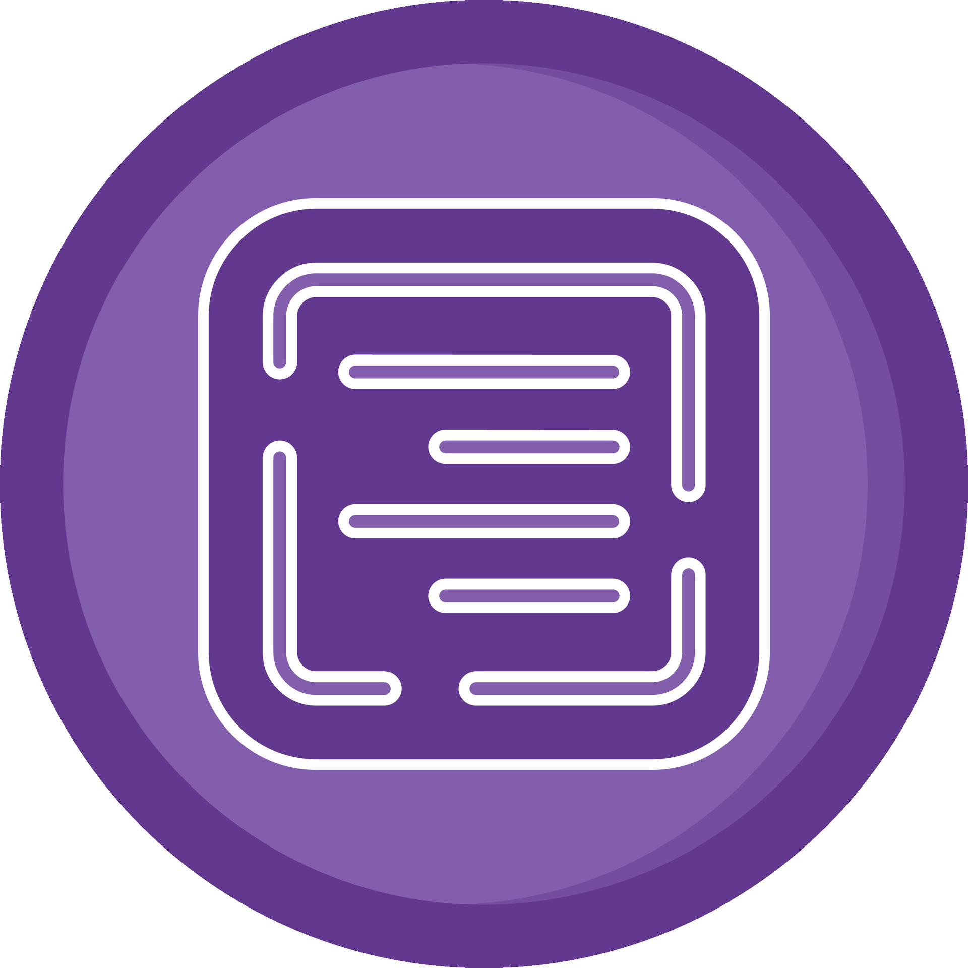 Right align Solid Purple Circle Icon 37506038 Vector Art at Vecteezy
