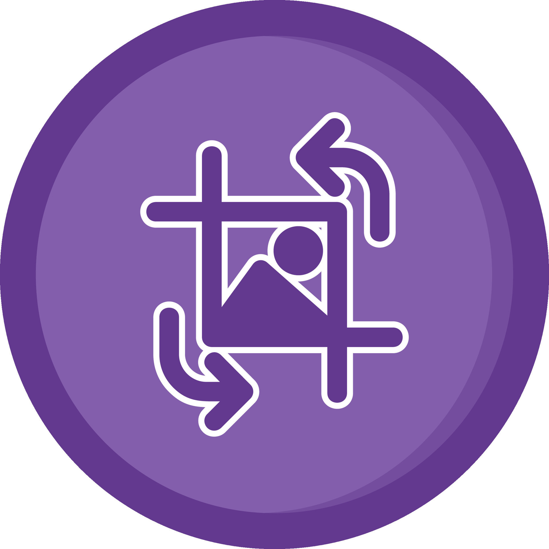 Crop and rotate Solid Purple Circle Icon 37506540 Vector Art at Vecteezy