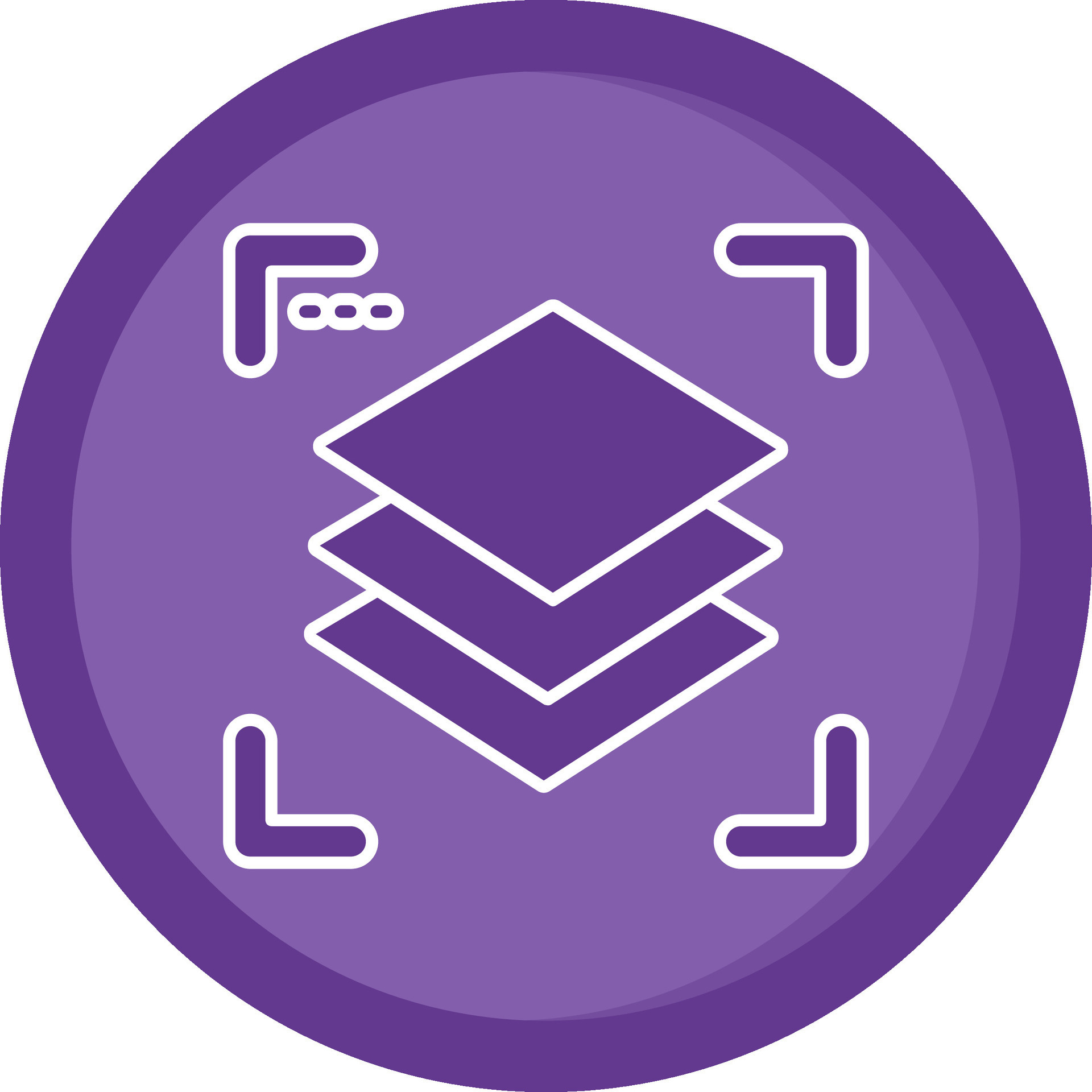 Layers Solid Purple Circle Icon 37506893 Vector Art at Vecteezy