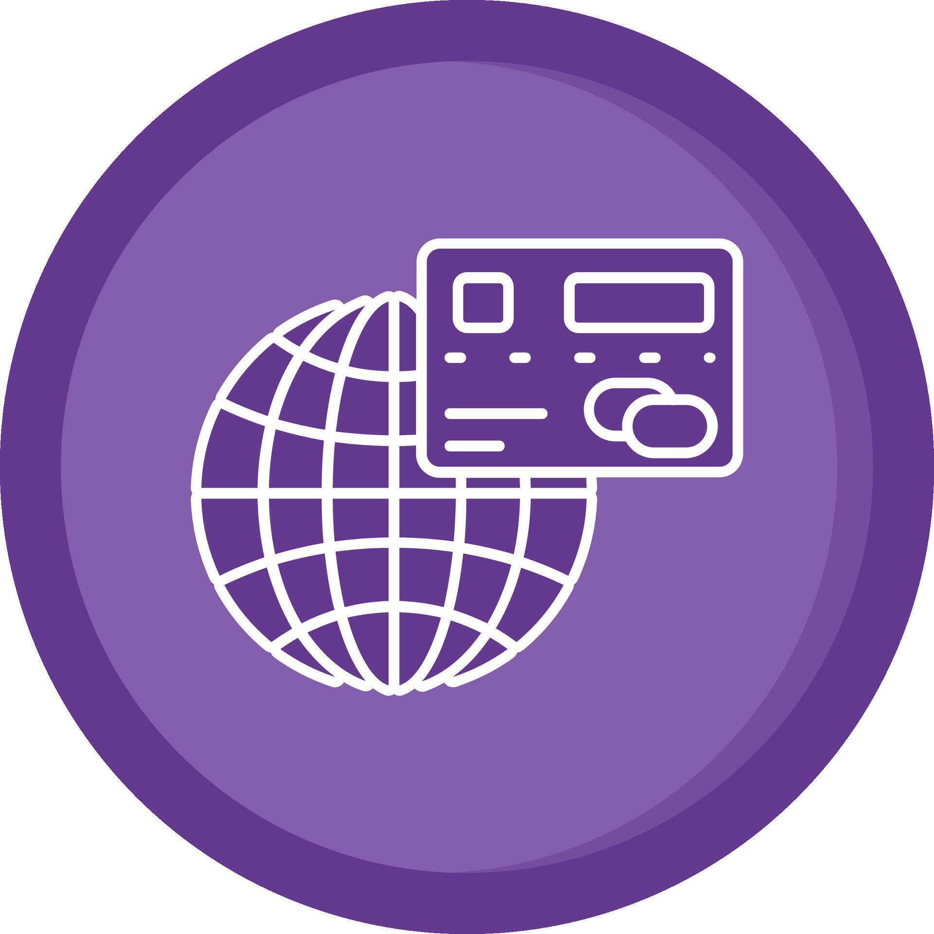 Global Solid Purple Circle Icon 37507381 Vector Art at Vecteezy