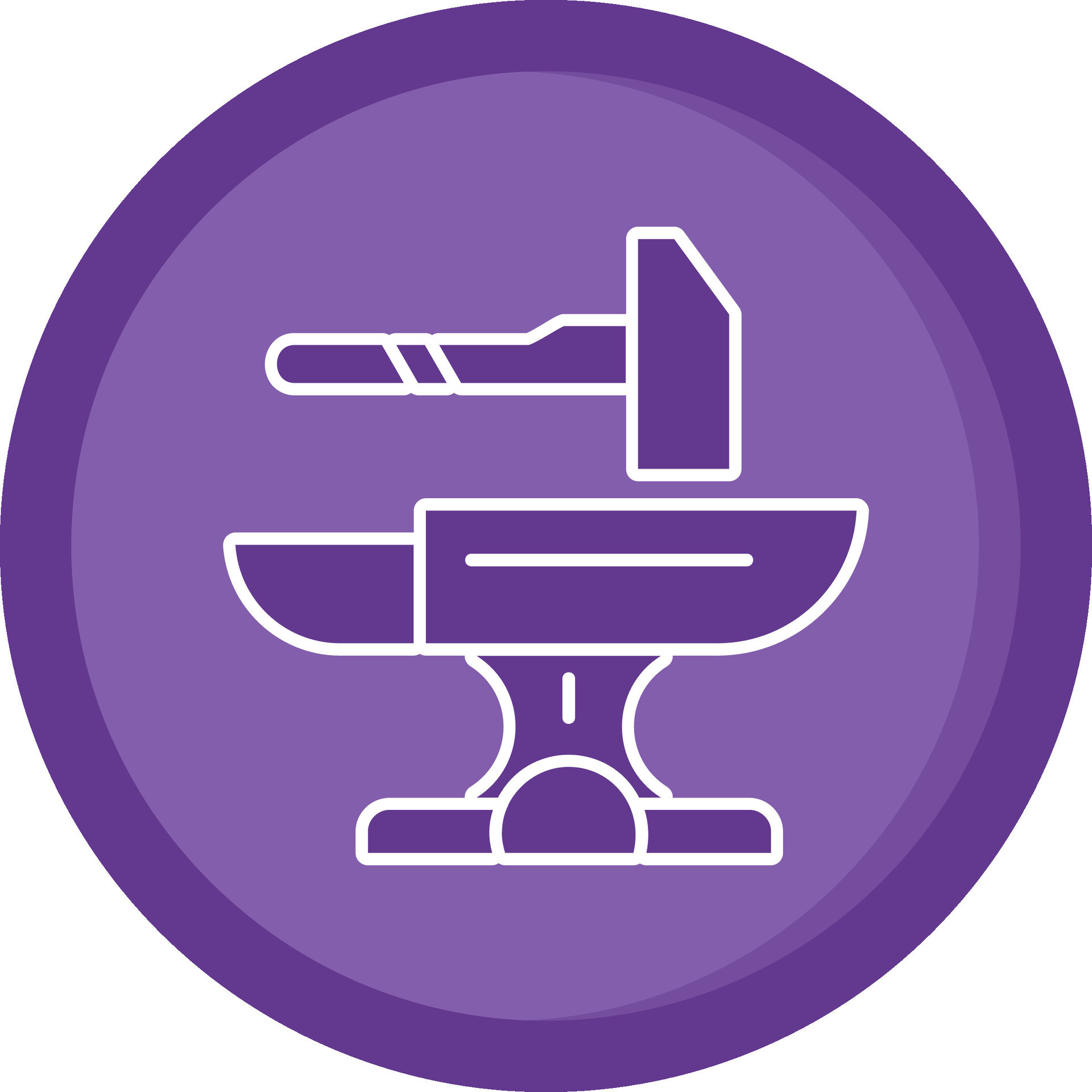 Hammer Solid Purple Circle Icon 37507510 Vector Art at Vecteezy
