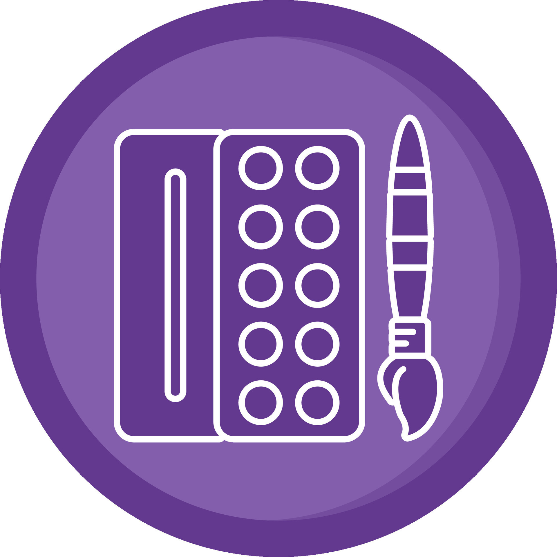 Watercolors Solid Purple Circle Icon 37507546 Vector Art at Vecteezy