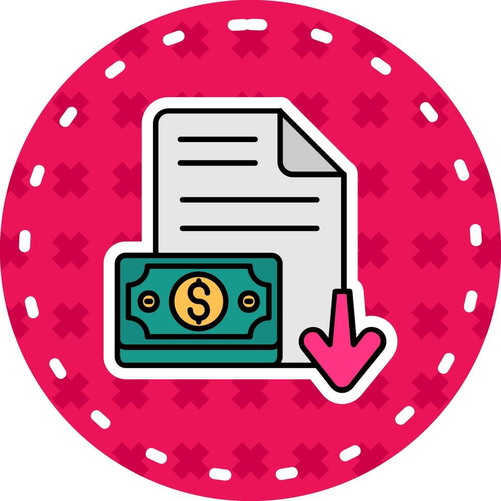 Decrease Line Filled Sticker Icon 37711011 Vector Art at Vecteezy