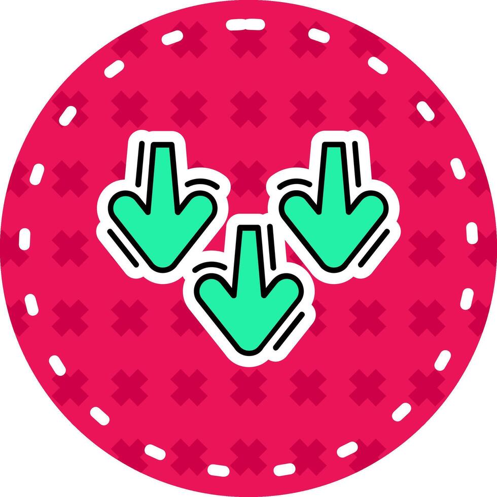 Decrease Line Filled Sticker Icon 37713683 Vector Art at Vecteezy
