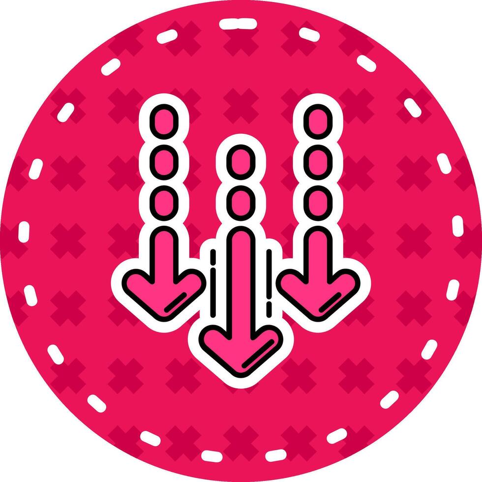 Decrease Line Filled Sticker Icon 37713695 Vector Art at Vecteezy