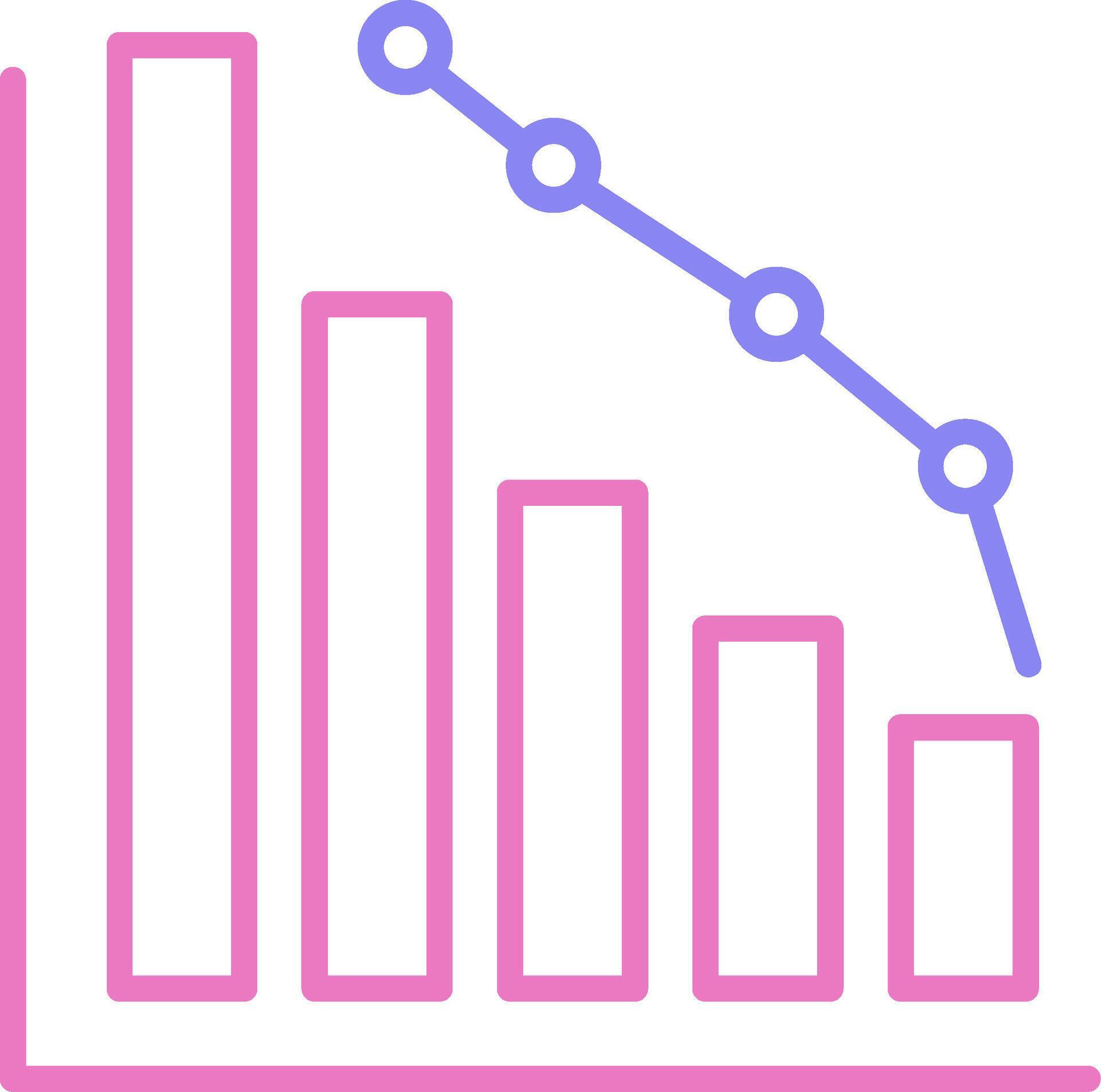 Decrease Linear Two Colour Icon 37726765 Vector Art at Vecteezy