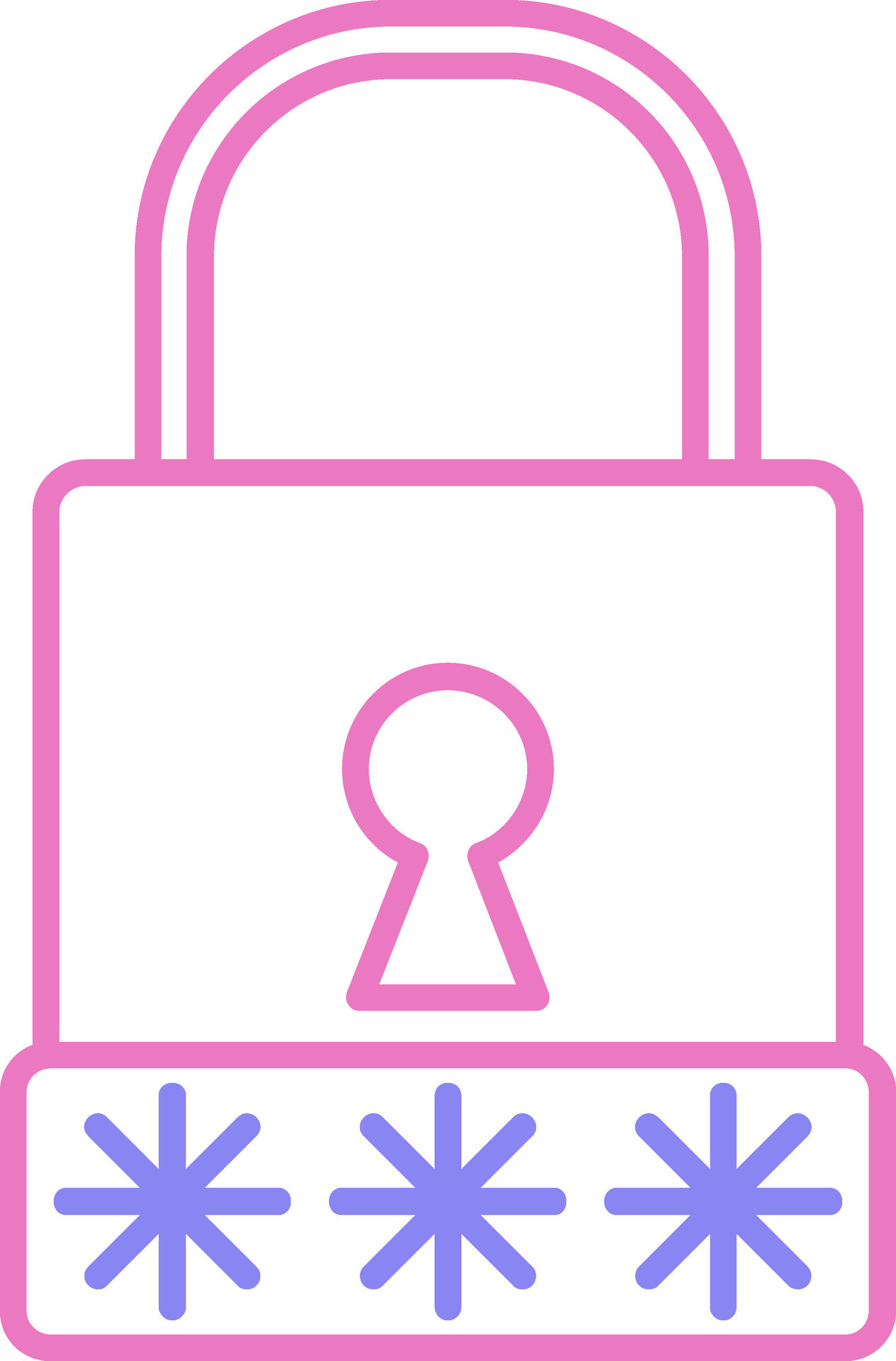 Passcode Linear Two Colour Icon 37730144 Vector Art at Vecteezy