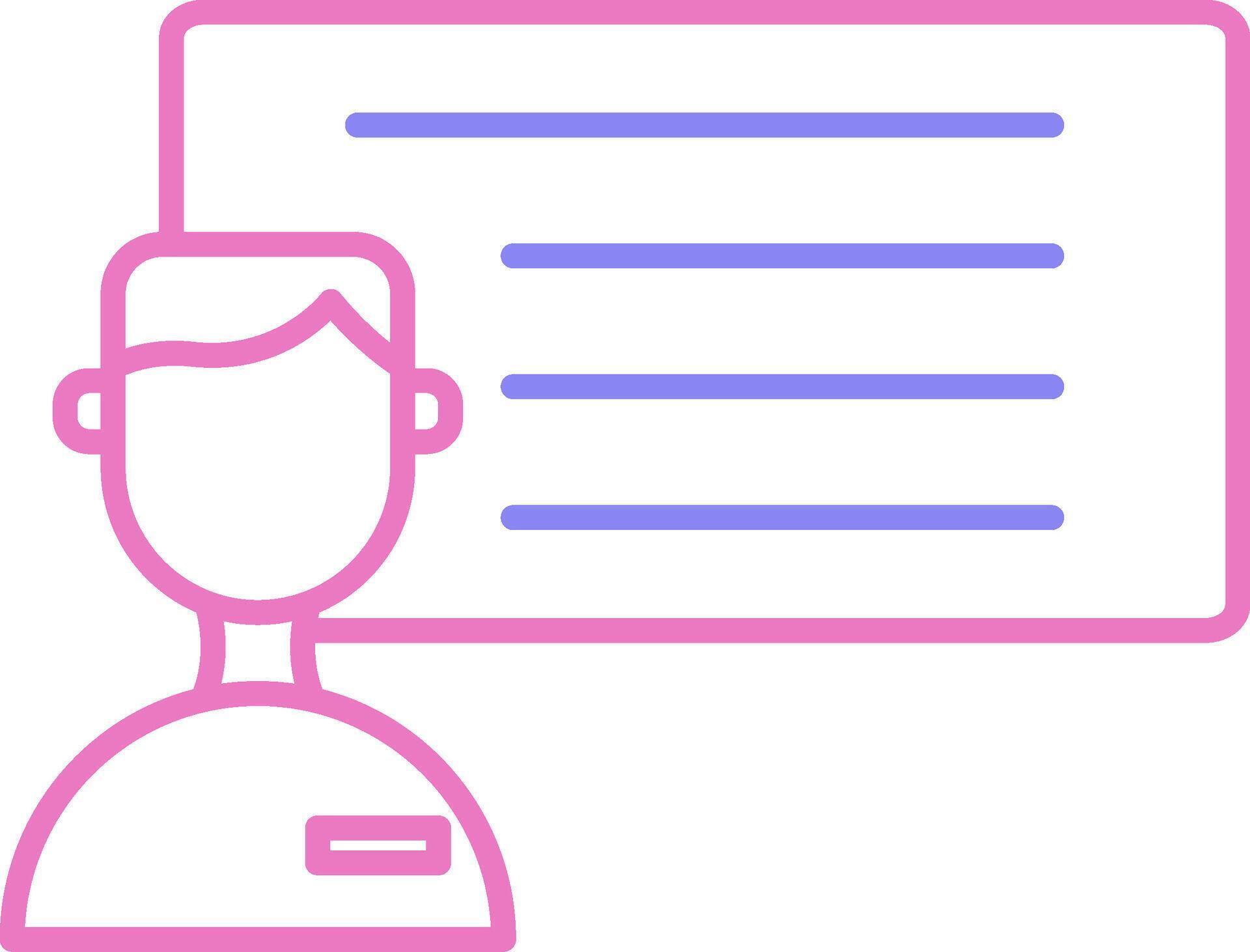 Tutor Linear Two Colour Icon 37730428 Vector Art At Vecteezy