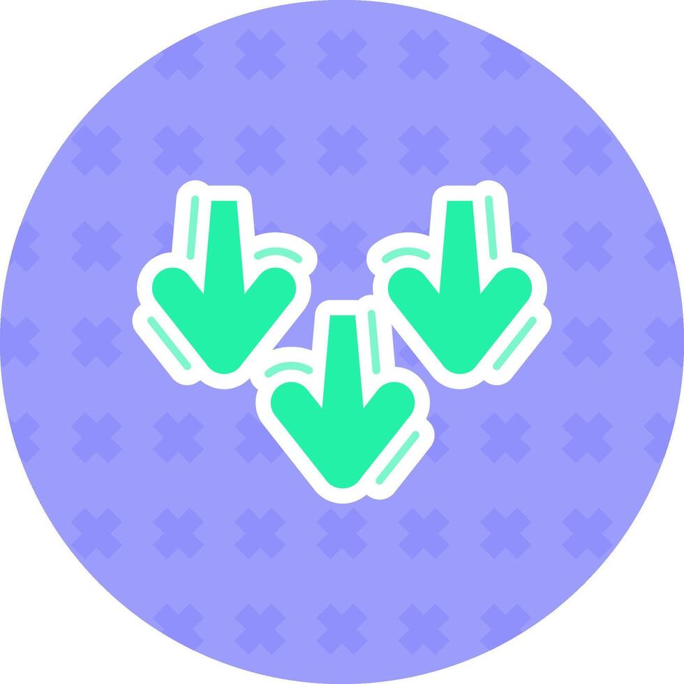 Decrease Flat Sticker Icon 37731493 Vector Art at Vecteezy