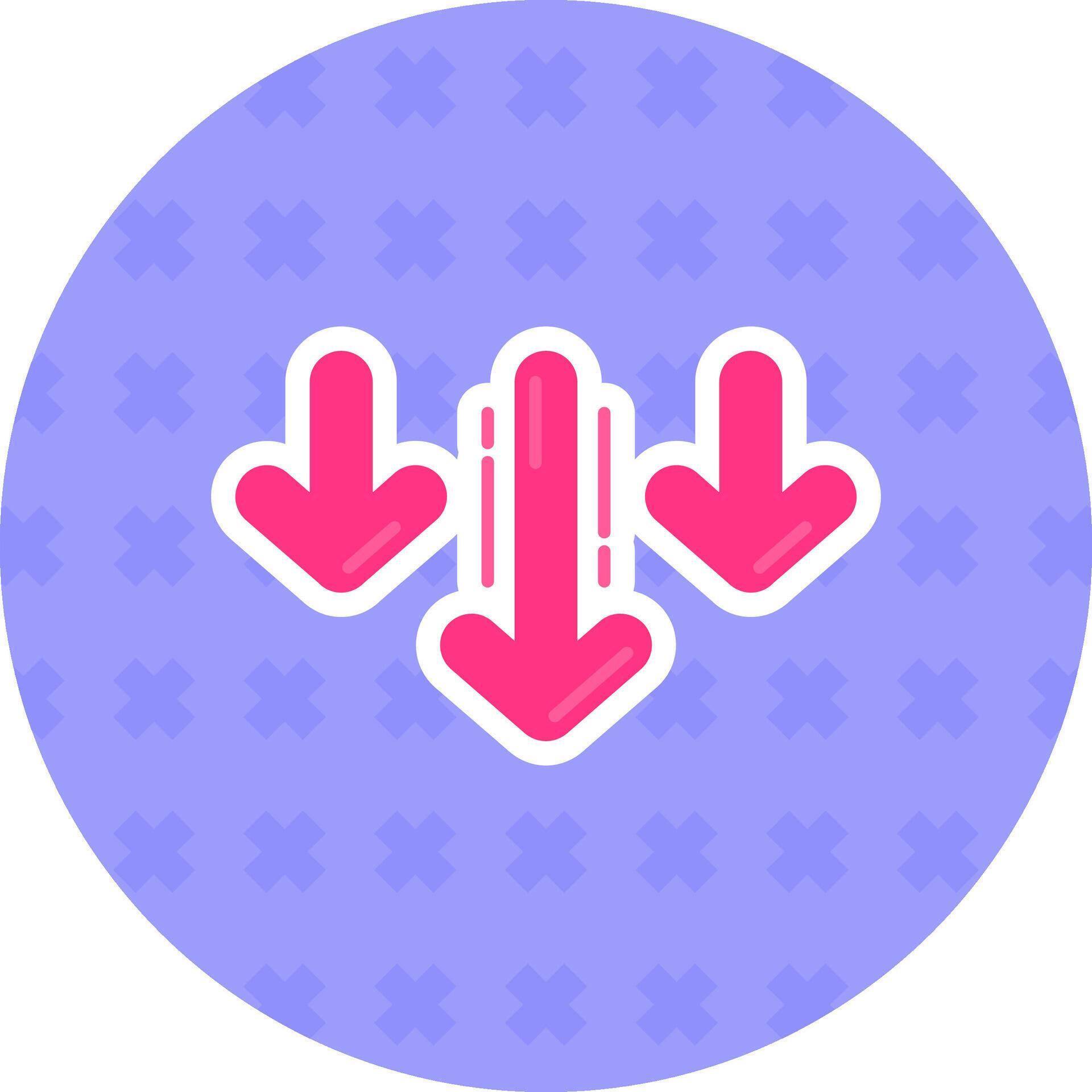 Decrease Flat Sticker Icon 37731531 Vector Art at Vecteezy