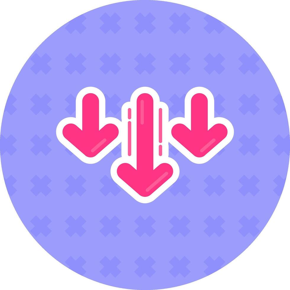 Decrease Flat Sticker Icon 37731531 Vector Art at Vecteezy