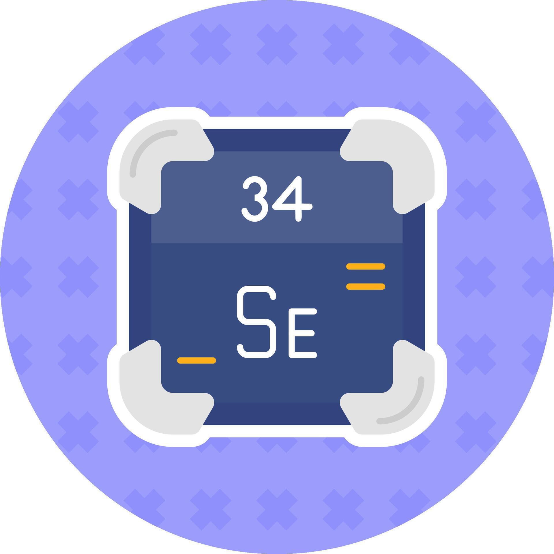 Selenium Flat Sticker Icon 37732747 Vector Art at Vecteezy