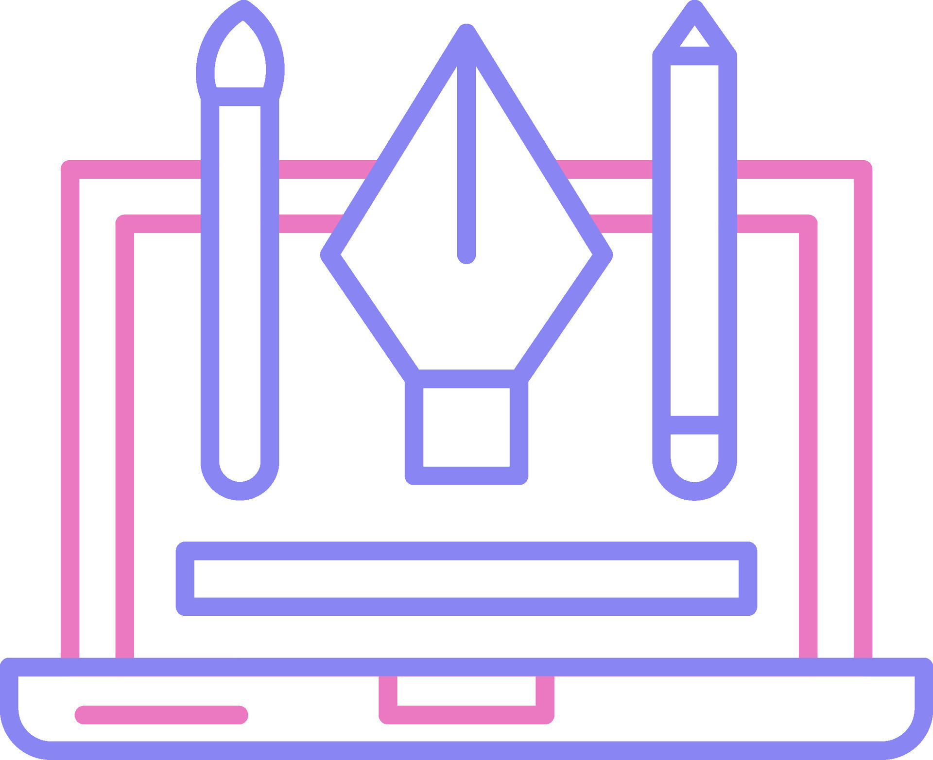 Graphic Design Linear Two Colour Icon 37733350 Vector Art at Vecteezy