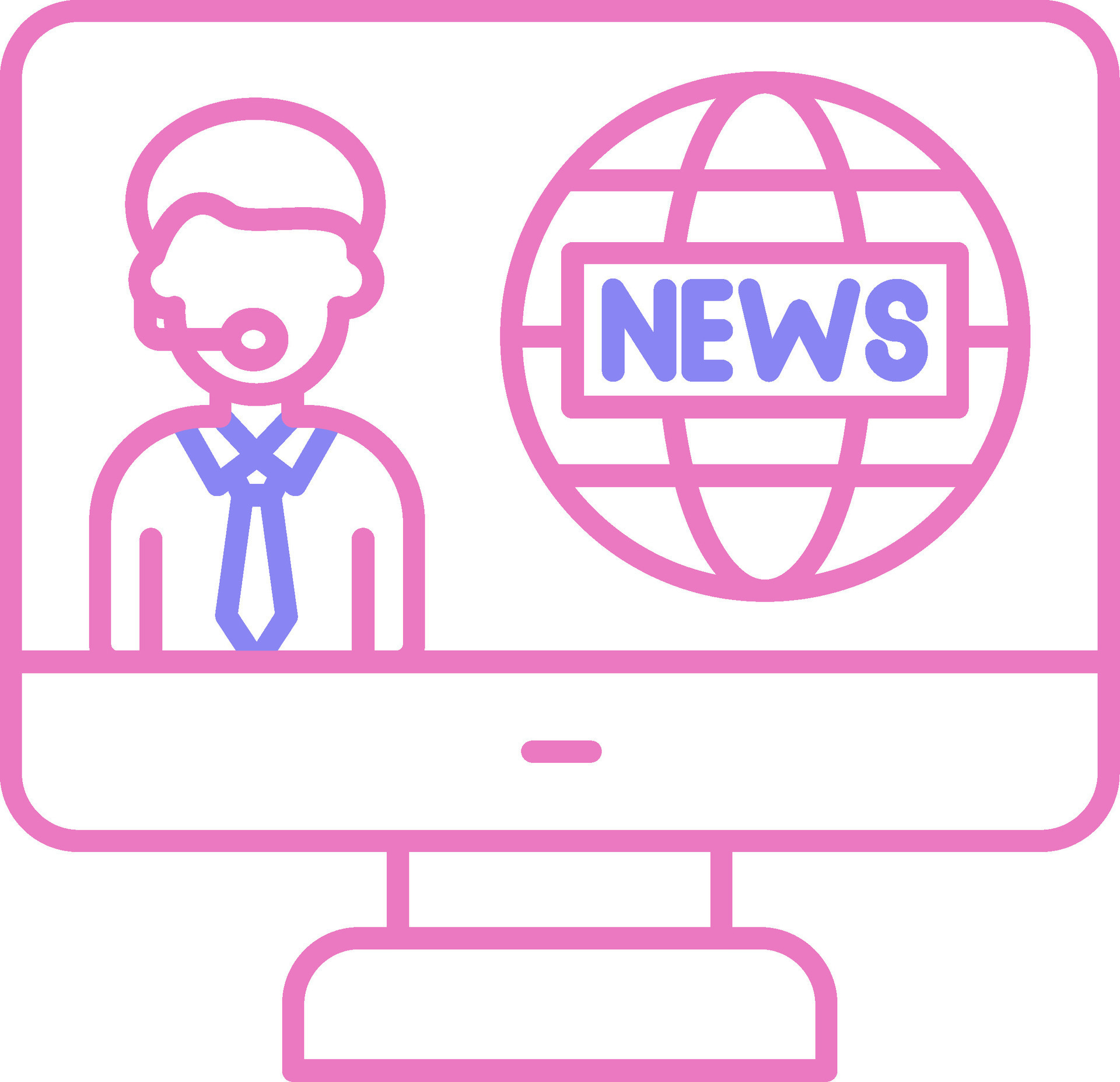 Broadcasting Linear Two Colour Icon 37733963 Vector Art At Vecteezy
