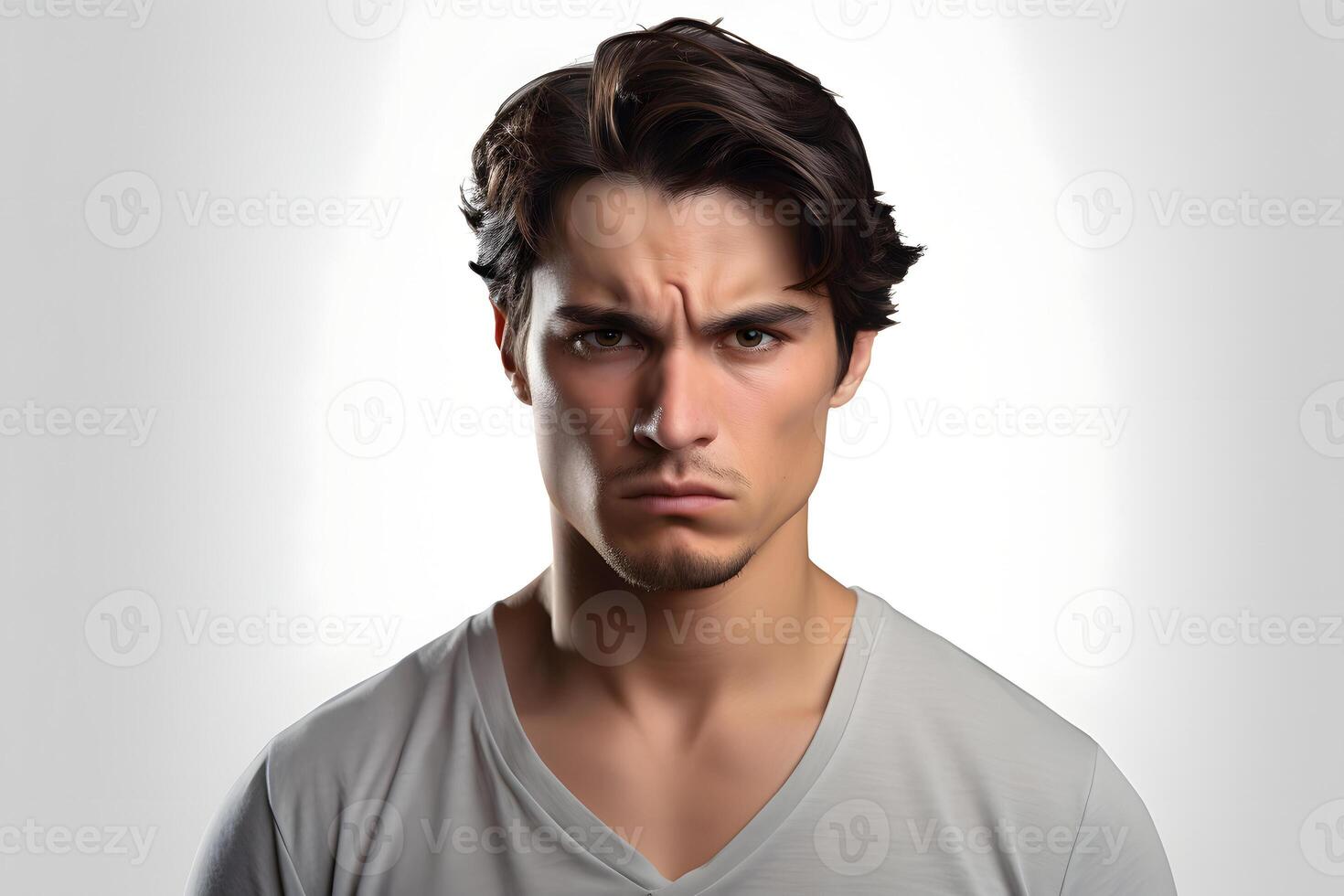 AI generated Sulking young adult Caucasian man, head and shoulders ... AI generated Sulking young adult Caucasian man, head and shoulders ...