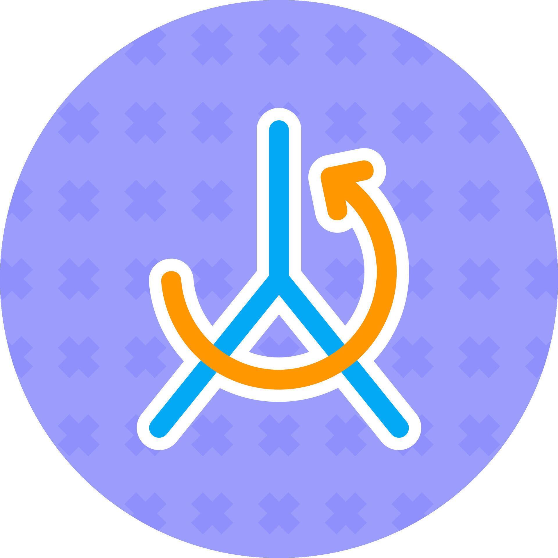 3d Rotate Z Axis Flat Sticker Icon 37735113 Vector Art At Vecteezy