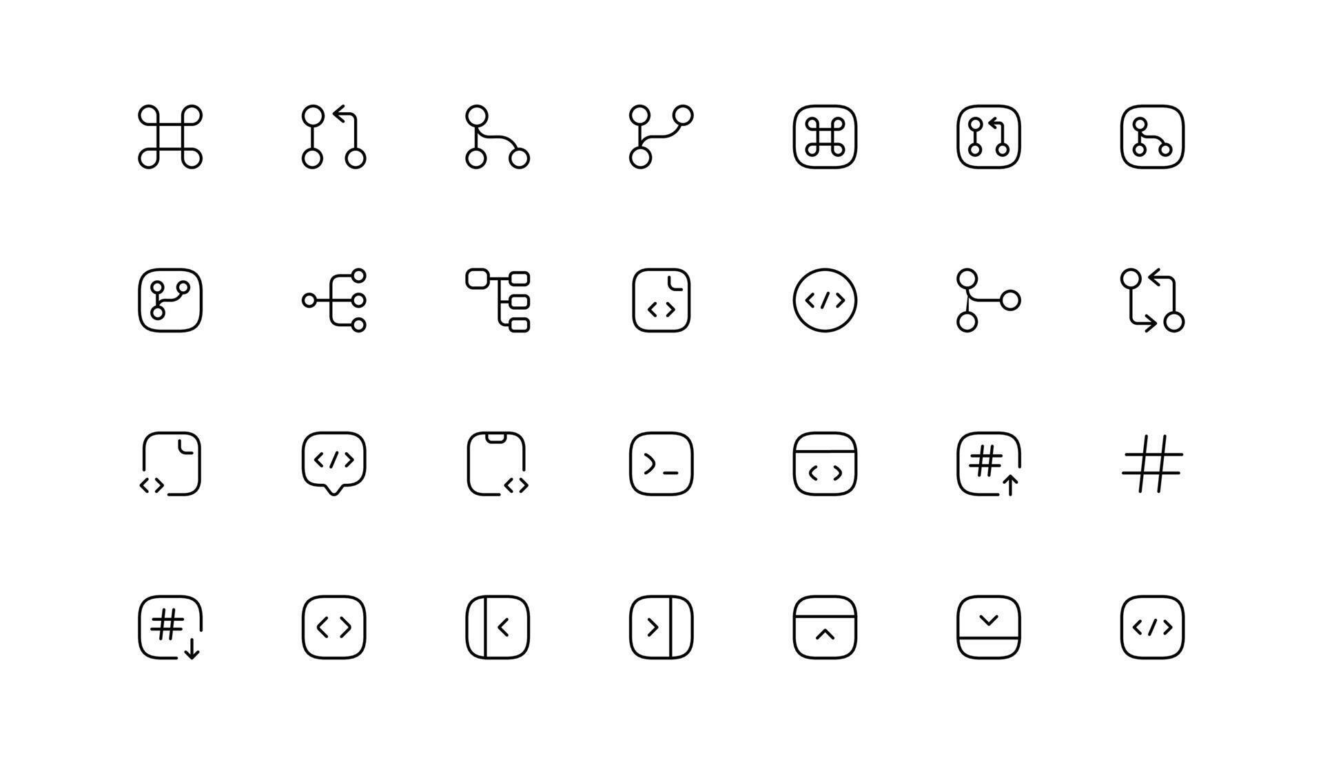 Web Development Line Icons Programming Editable Vector 37738882 Vector Art At Vecteezy