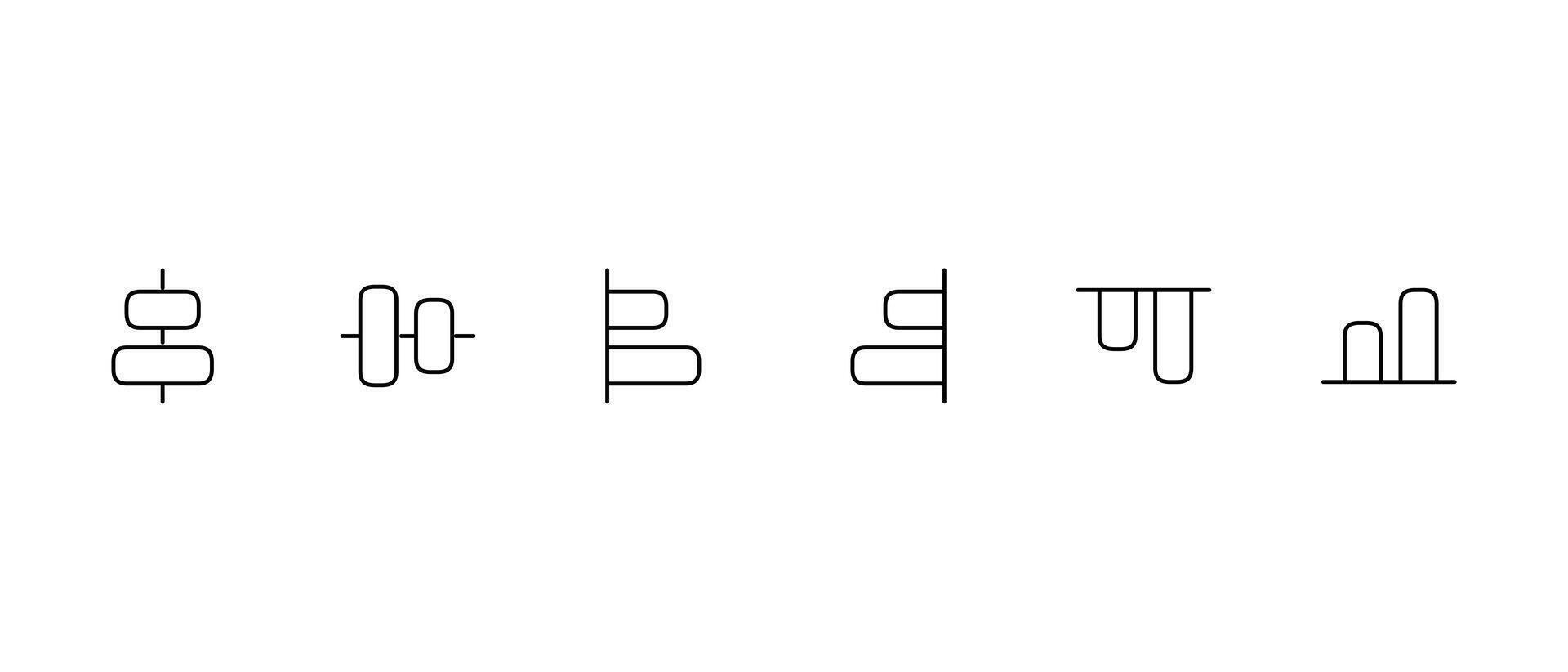 Alignment Icons Collection Align Icons Set Set Of Black Editing And