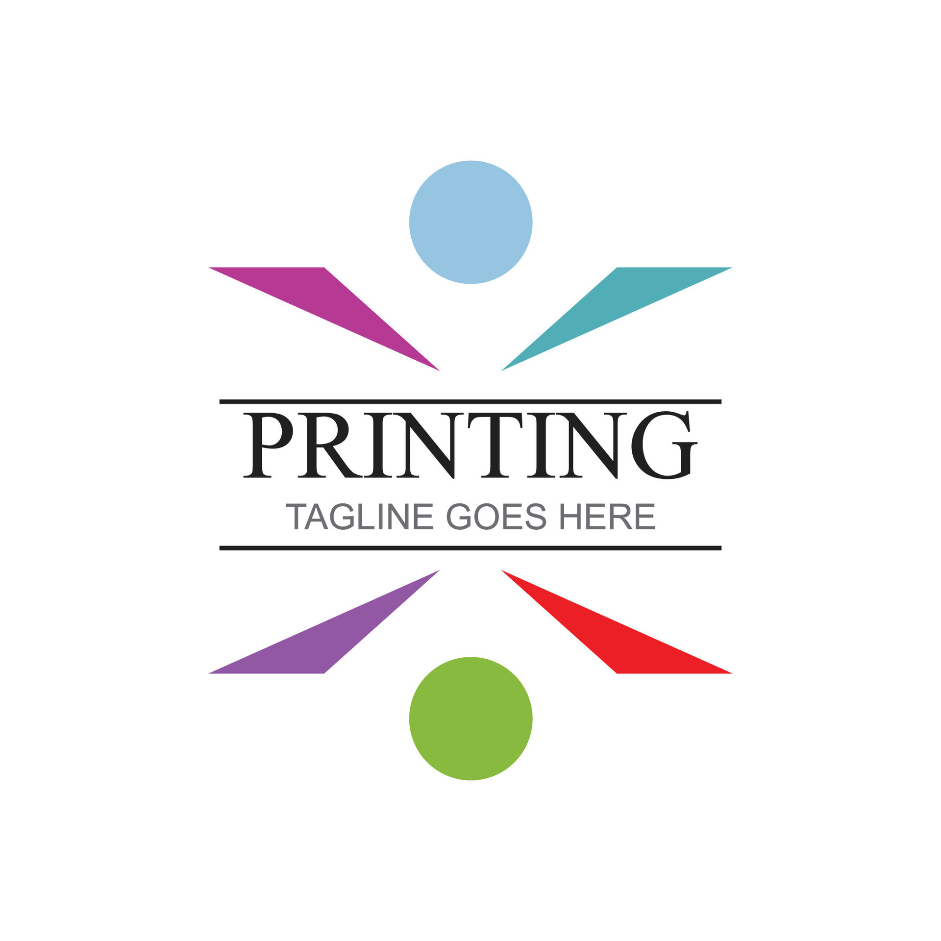Digital Printing Logo Design Template Logo For Print Shop Polygraph
