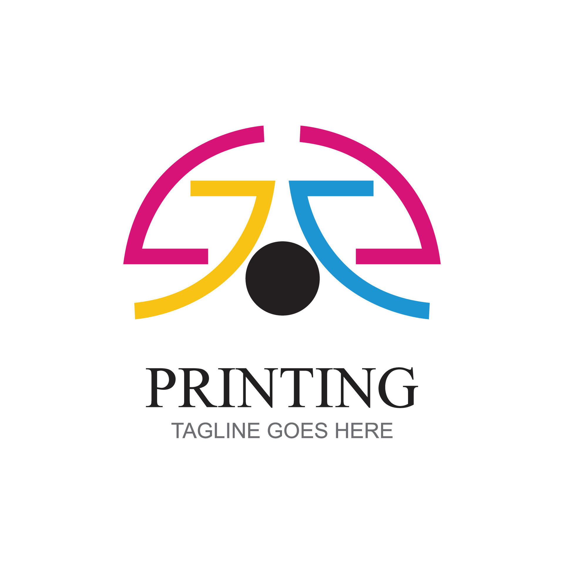 Digital Printing Logo Design Template Logo For Print Shop Polygraph