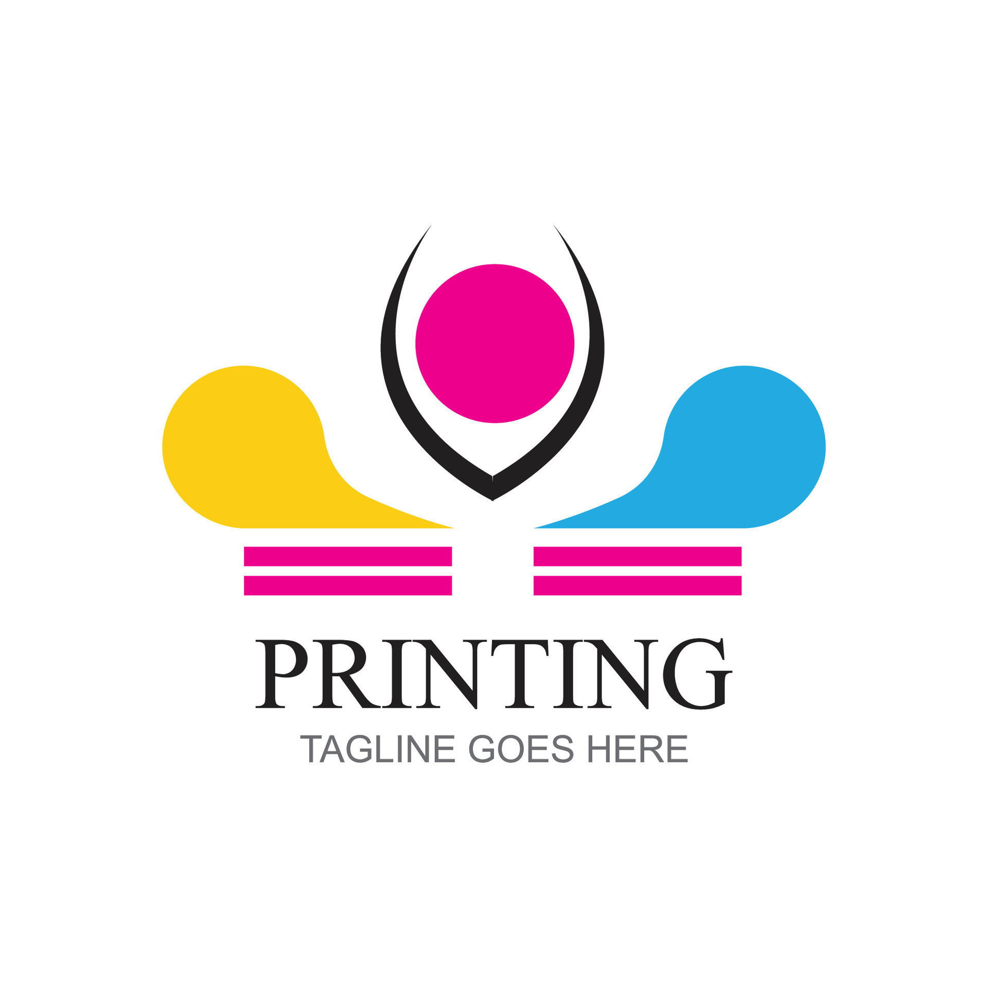 Digital Printing Logo Design Template Logo For Print Shop Polygraph