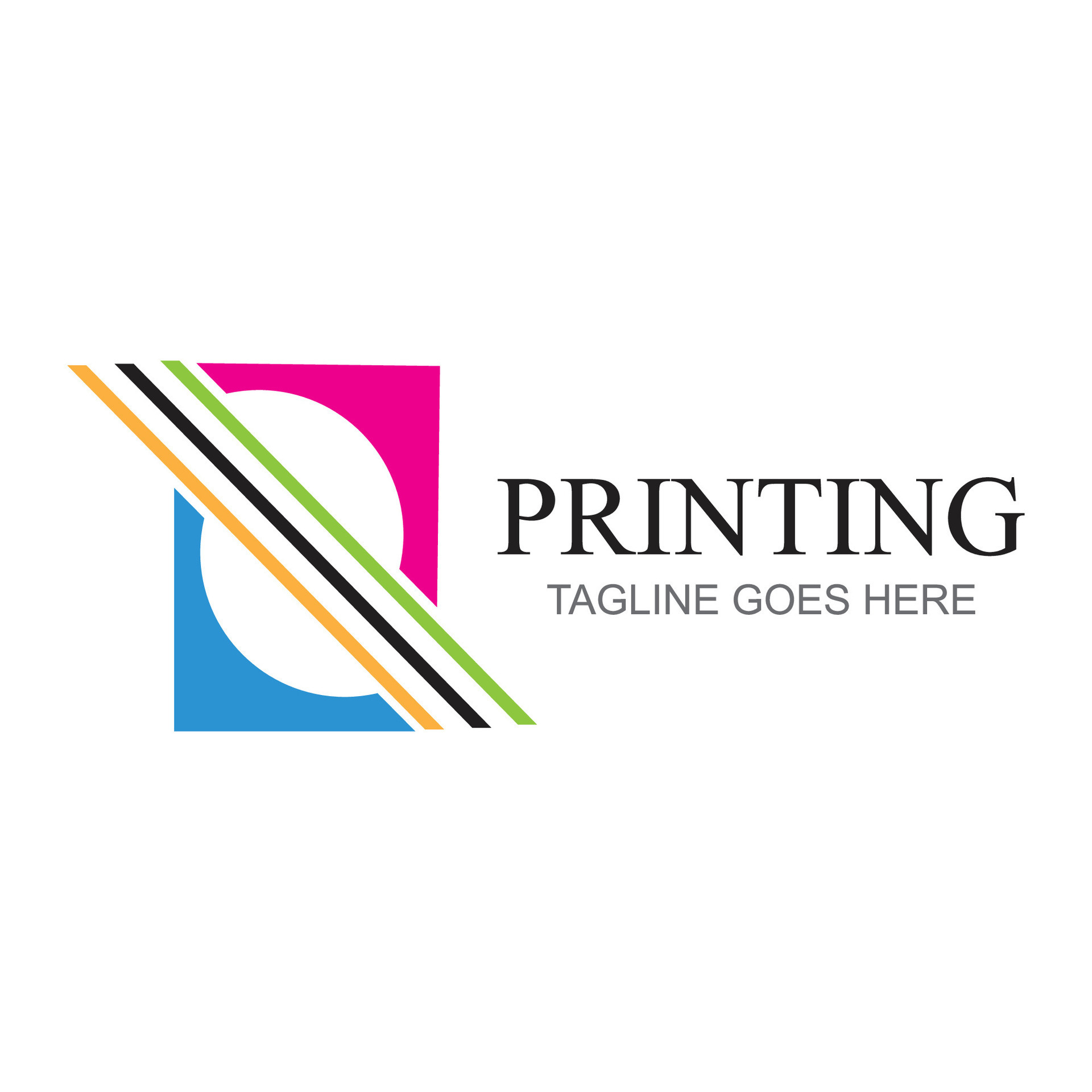 Digital Printing Logo Design Template Logo For Print Shop Polygraph