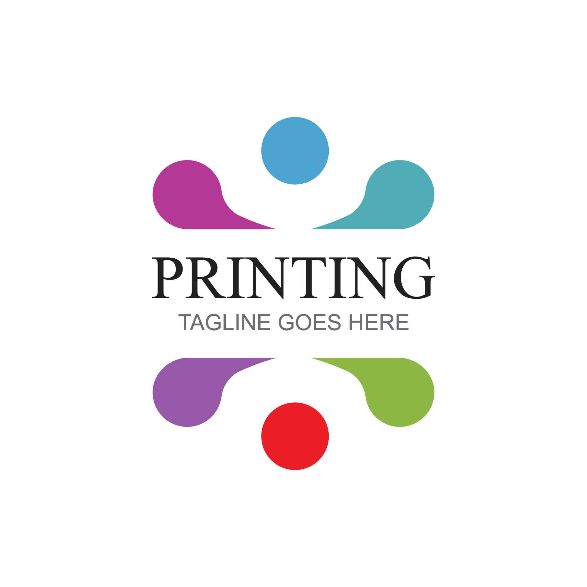 Digital Printing Logo Design Template Logo For Print Shop Polygraph