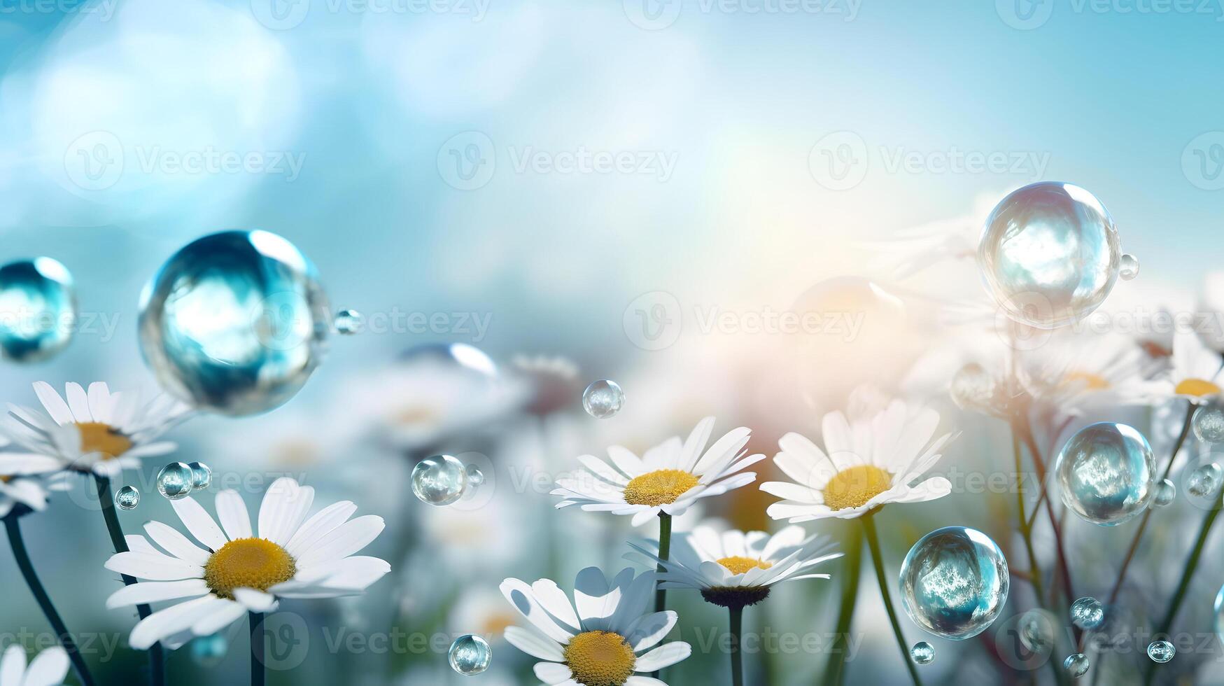 AI generated Spring motive light background and wallpaper with ...