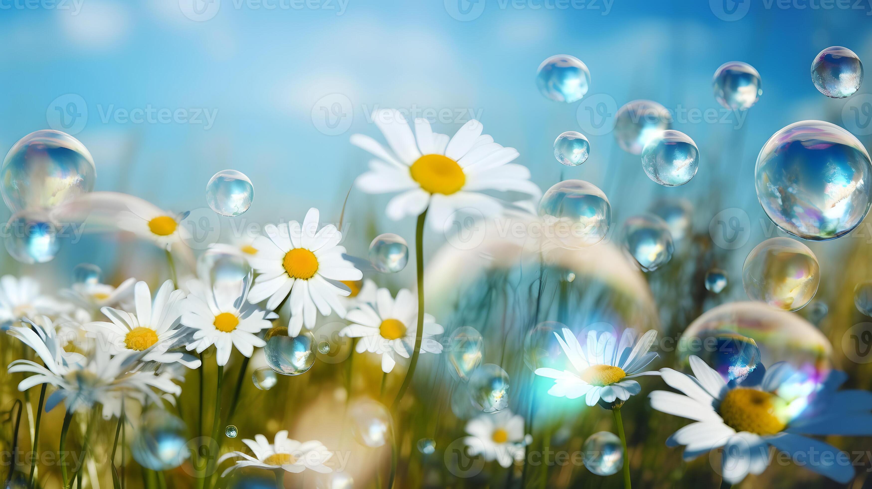 AI generated Spring motive light background and wallpaper with ...