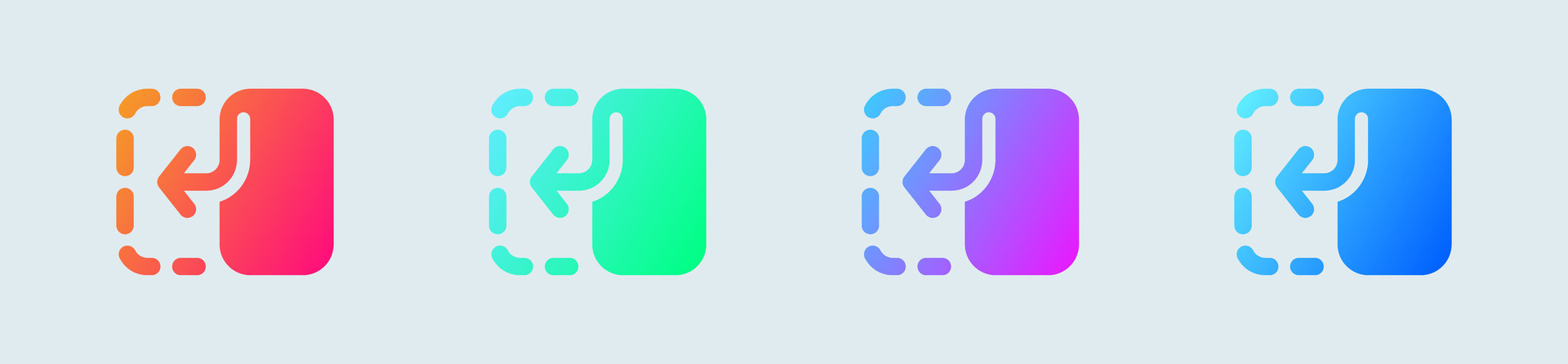 Flip Solid Icon In Gradient Colors Switch Signs Vector Illustration 37741702 Vector Art At