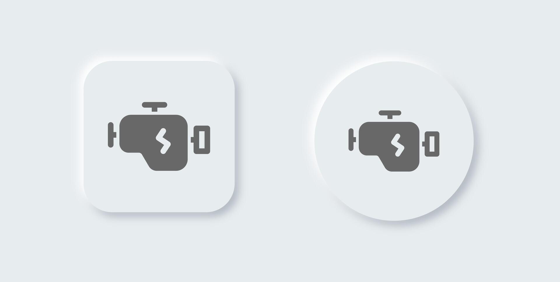 Engine solid icon in neomorphic design style. Machine signs vector illustration. 37741711 Vector ...
