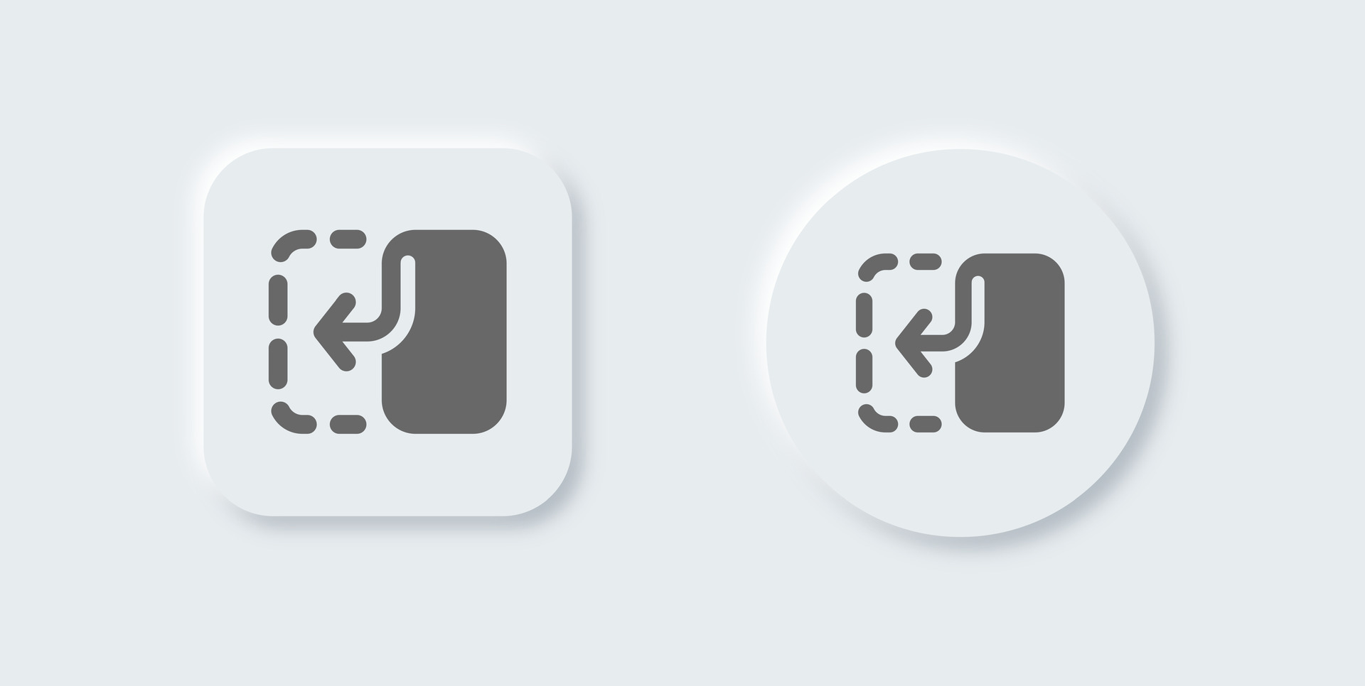 Flip Solid Icon In Neomorphic Design Style Switch Signs Vector