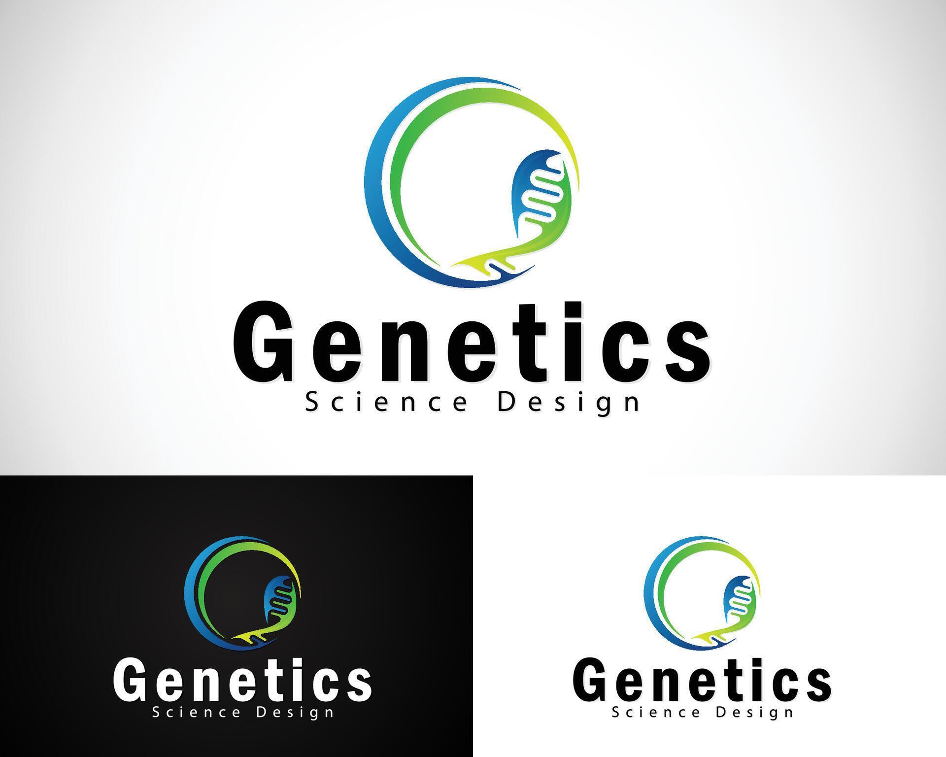 genetics logo creative world science education laboratory design ...
