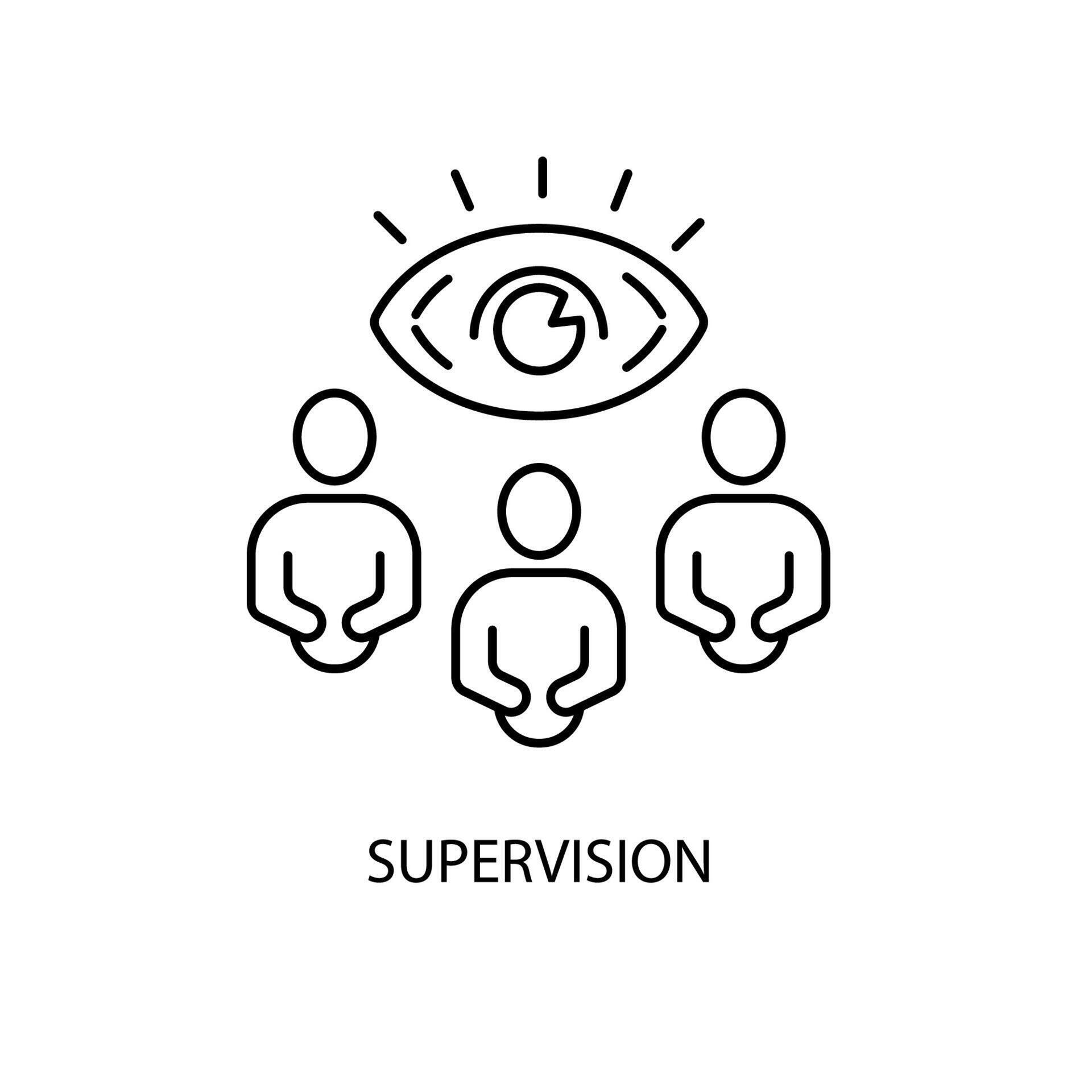 supervision concept line icon. Simple element illustration. supervision ...