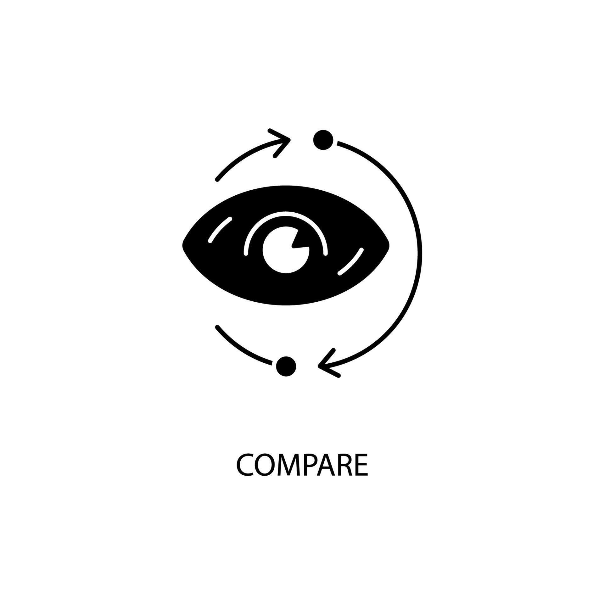 compare concept line icon. Simple element illustration. compare concept outline symbol design ...