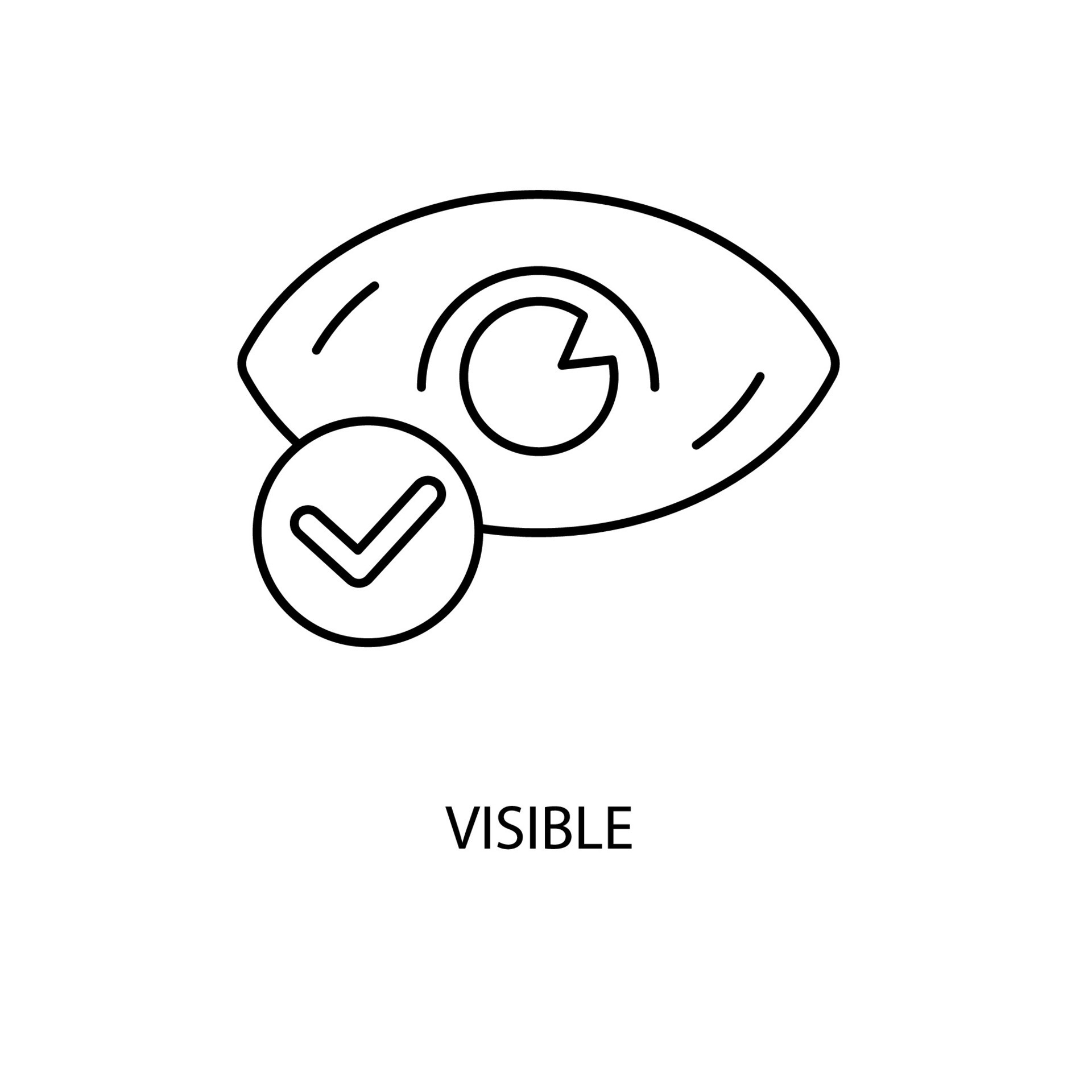 visible concept line icon. Simple element illustration. visible concept outline symbol design ...