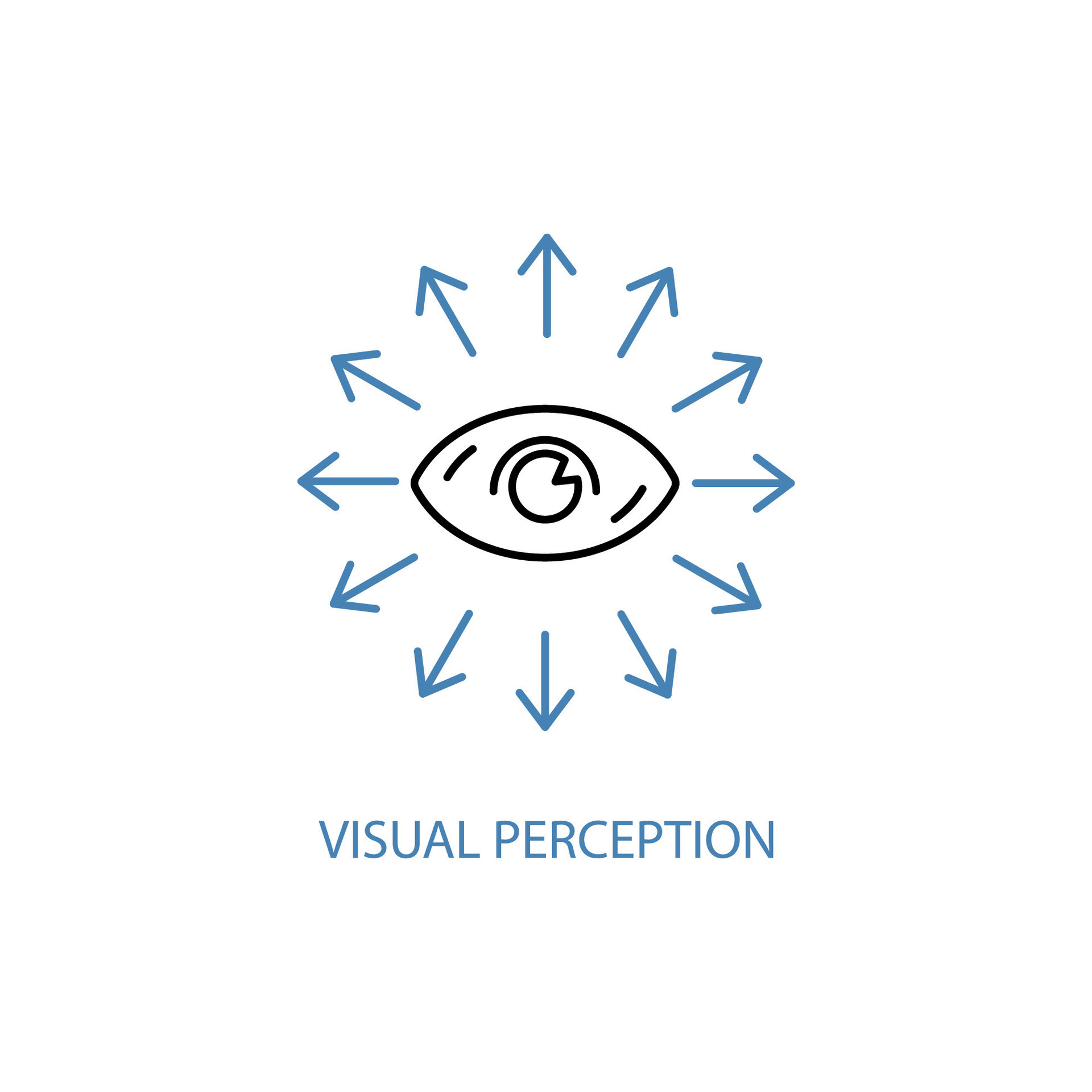 visual perception concept line icon. Simple element illustration. visual perception concept ...