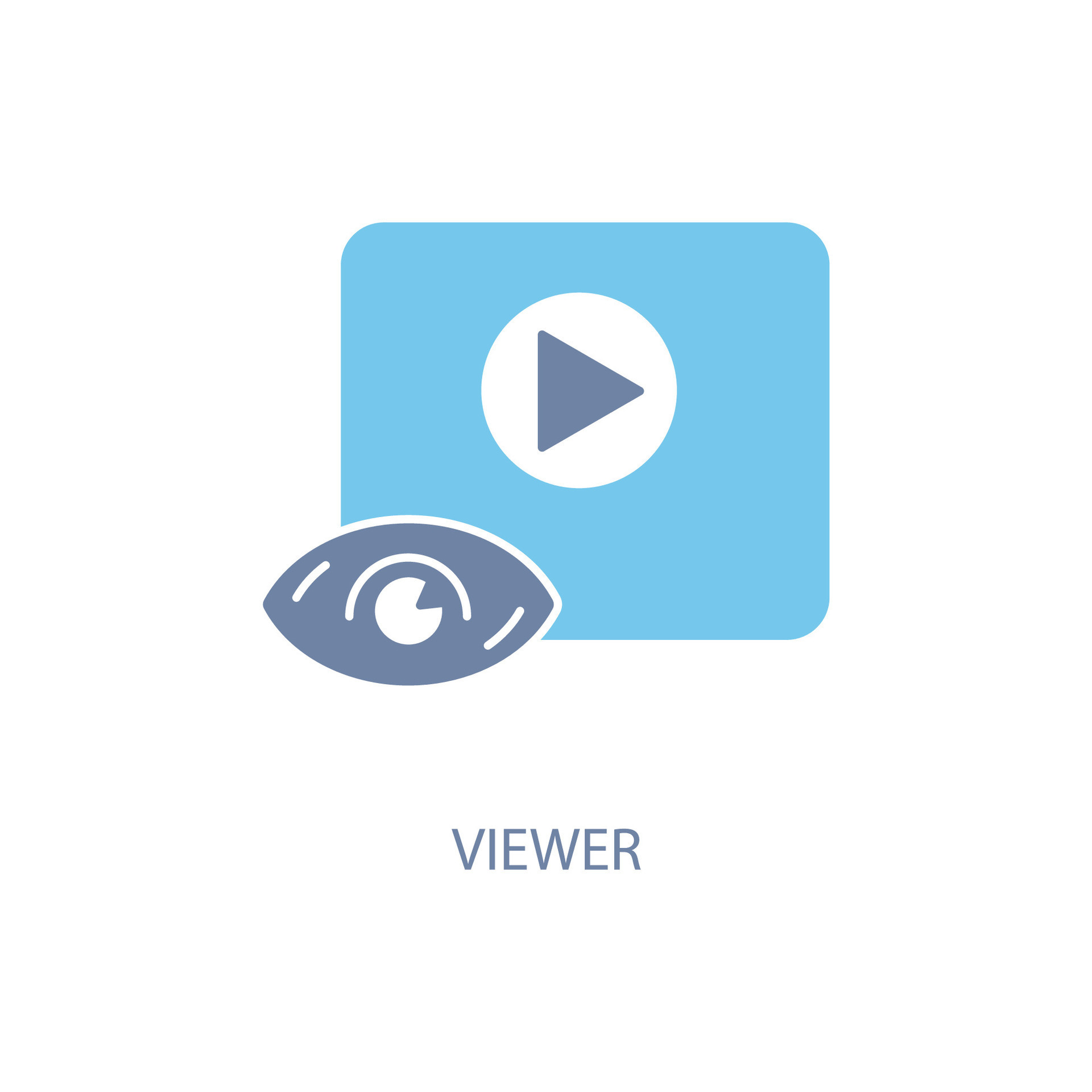 viewer concept line icon. Simple element illustration. viewer concept outline symbol design ...