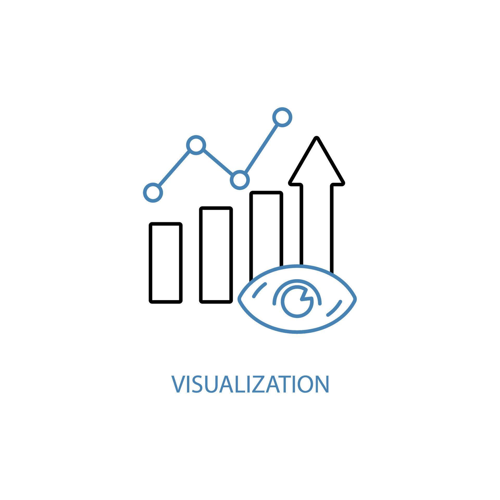visualization concept line icon. Simple element illustration ...